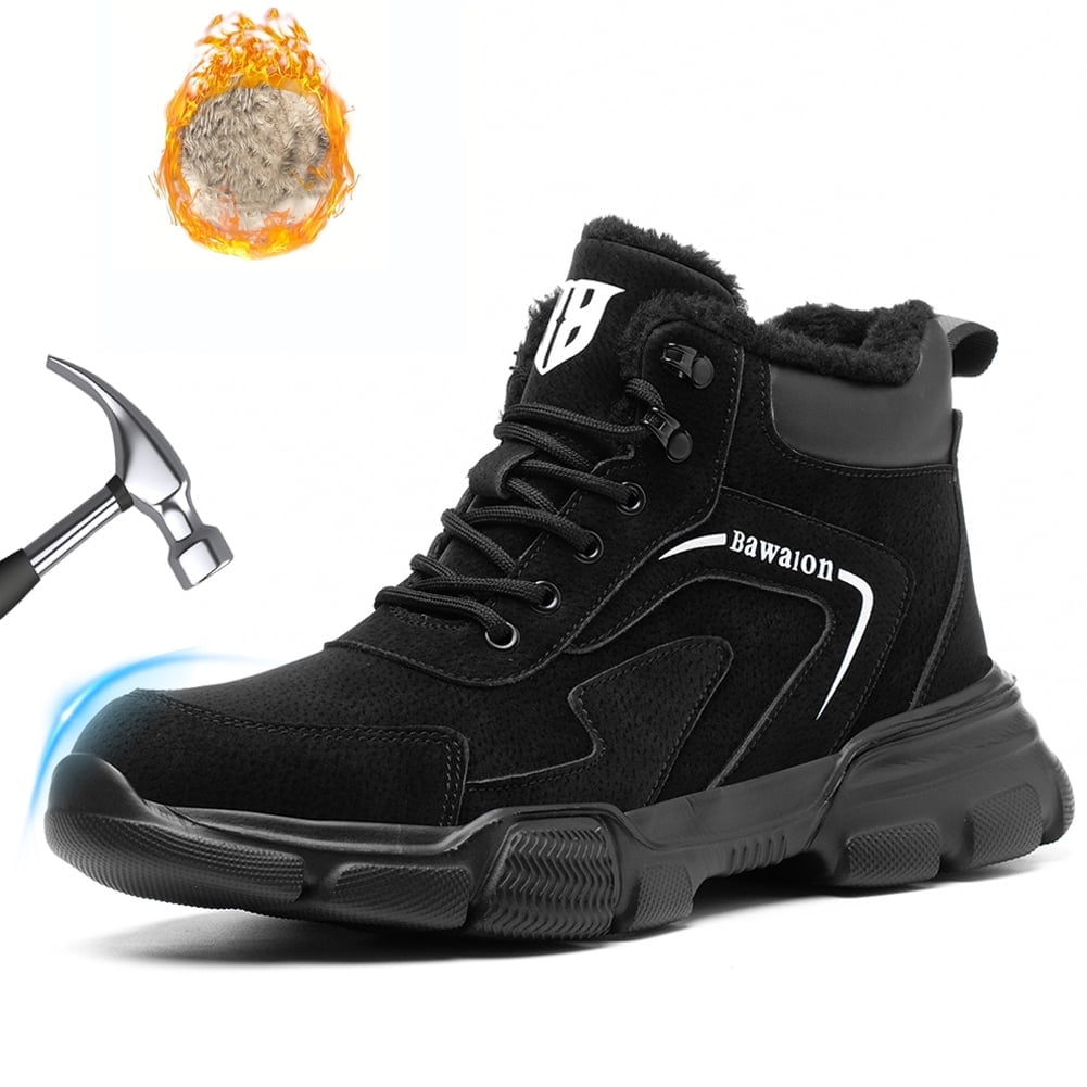 Sogetch Waterproof Steel Toe Work Boots for Men Women Non-Slip Winter ...