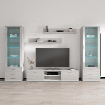 Soho 10 Modern Entertainment Center - LED Lit Wall Unit with ...