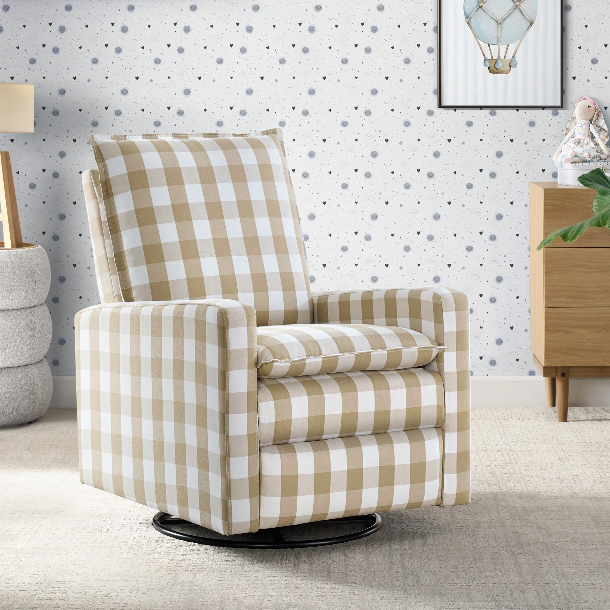 Soho Baby Coventry Upholstered Glider Recliner Rocking Chair 360 ...
