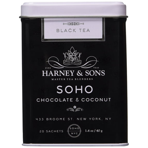Soho Chocolate Coconut Tea - 20 Count Sachet Tin - Walmart.com