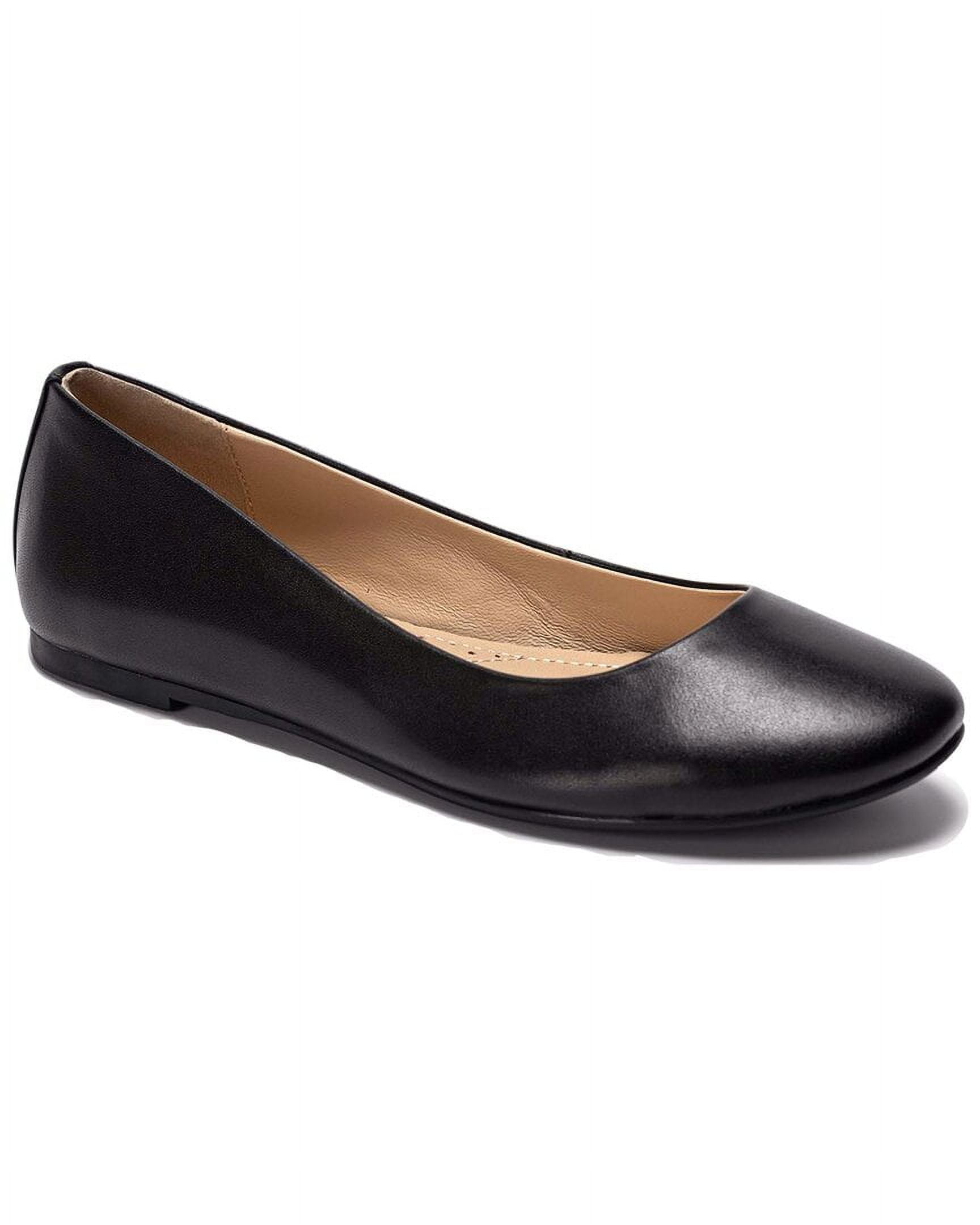 Soho Collective Abby Leather Ballerina Flat, 39 - Walmart.com