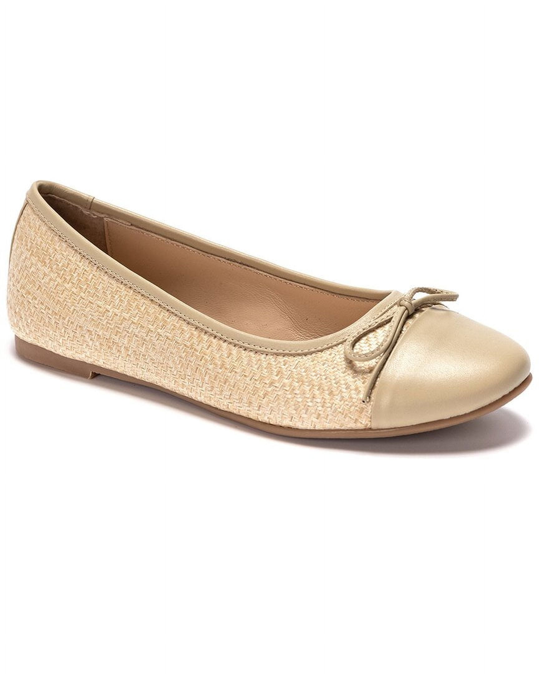 Soho Collective Eve Straw Ballerina Flat, 39 - Walmart.com