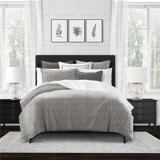 Soho Gray Queen Coverlet & 2 Pillow Shams Set - 5 Piece - Walmart.com