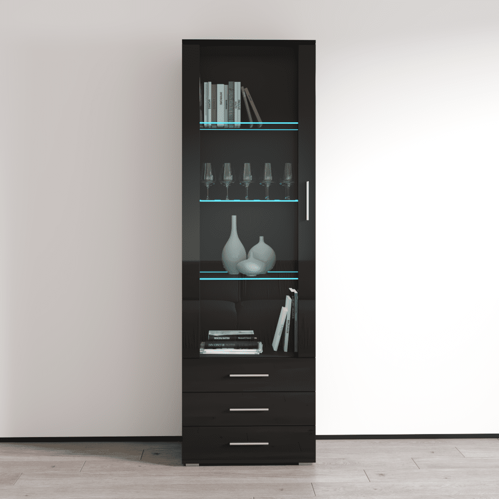 Soho S1 1D3S Modular 1 Door Modern 24" Wide Bookcase - Walmart.com