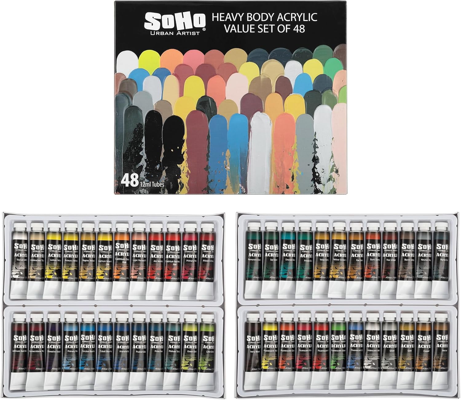 Soho Urban Artist Acrylic Paint - Thick, Rich, Water-Resistant, Heavy ...