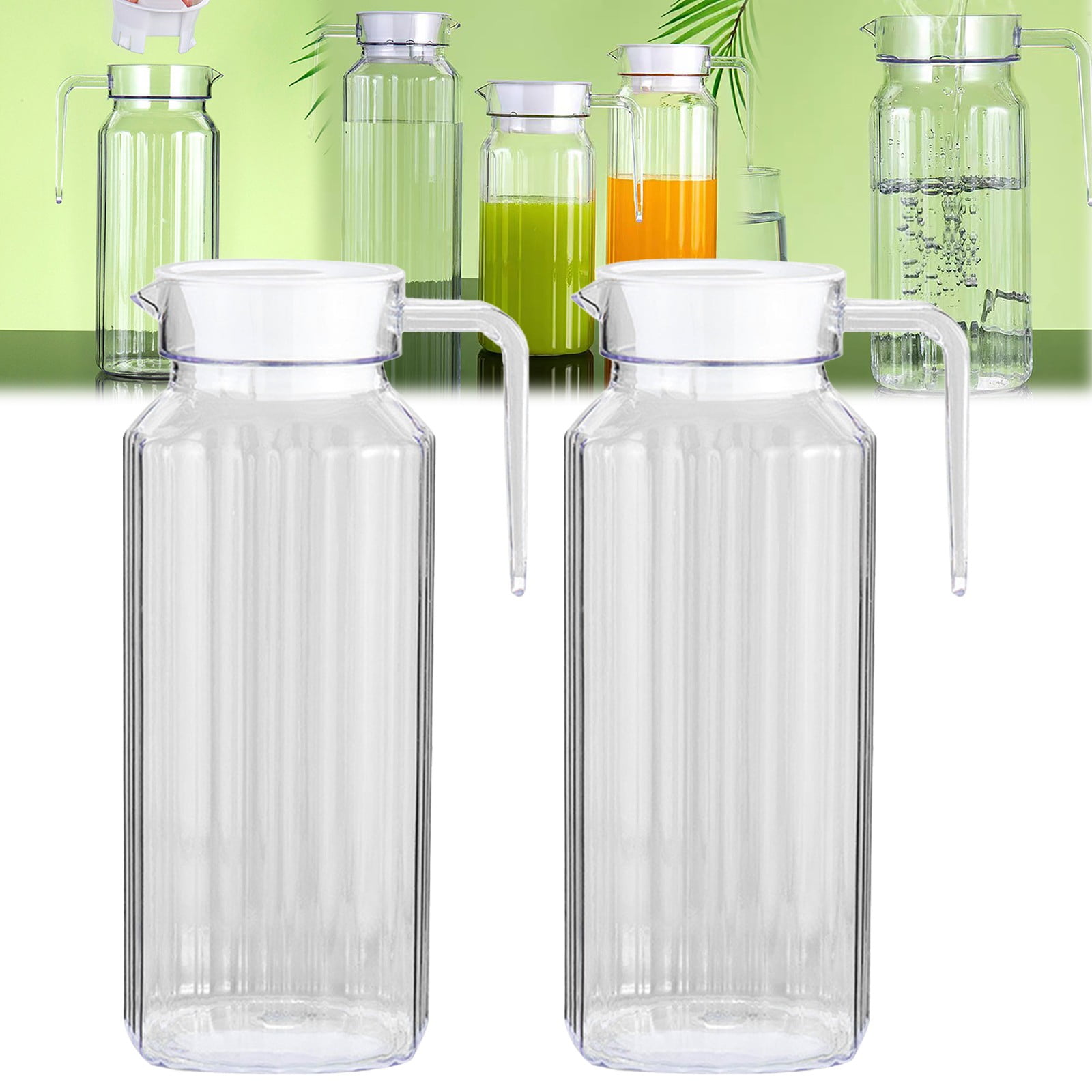 Soikfihs 2 Acrylic Juice Pot Plastic Restaurant Beverage Pot Bar Buffet ...