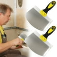 Soikfihs 2pc Arc Shaped Spackler Tool Curved With Comfortable Grip For Applying Plaster Cement ...