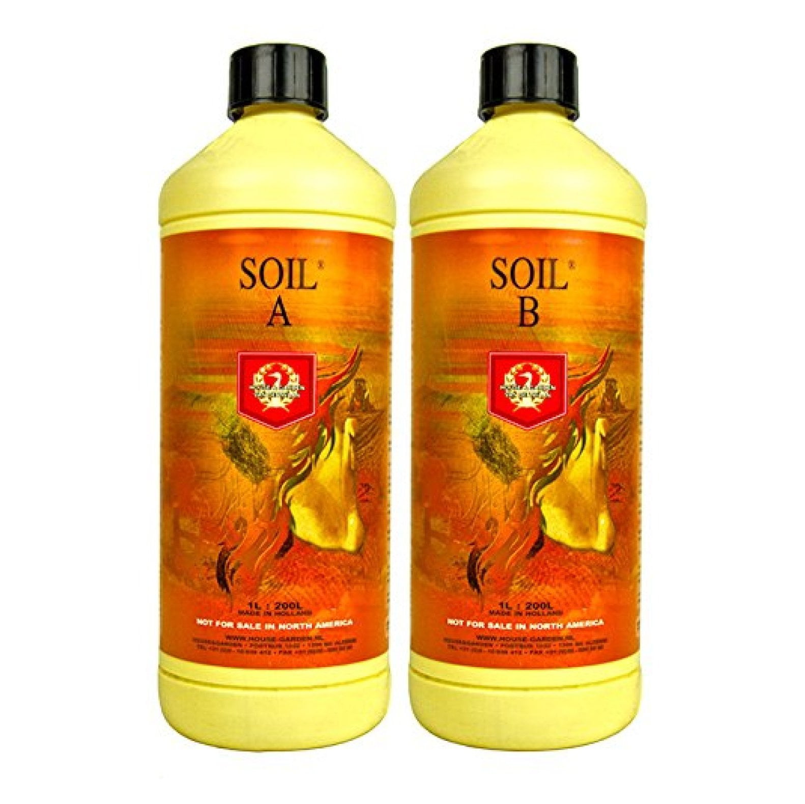 Soil A&B Base Nutrient Set 1L - Hydroponic Soil Nutrient Solution for ...