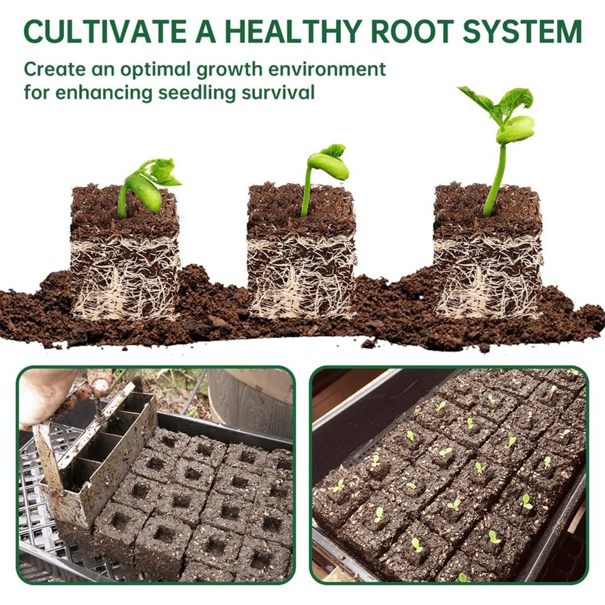 Soil Blocker with Seed Pin, Handheld Soil Blocking Tool, Handheld ...