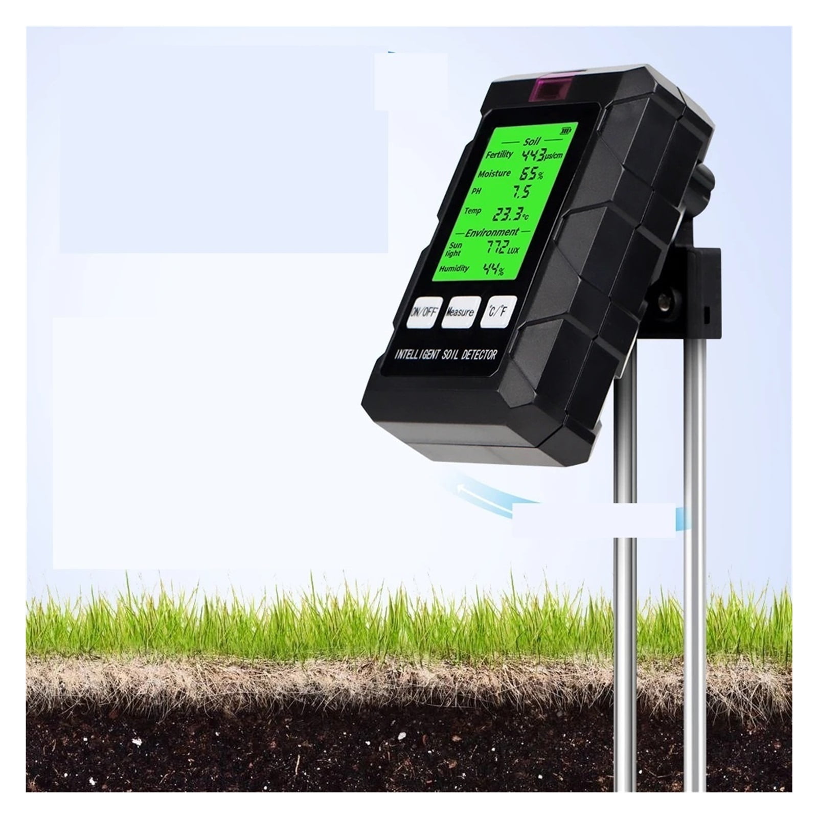 Soil Detector Tester Temperature Humidity Sunlight Air Moisture ...