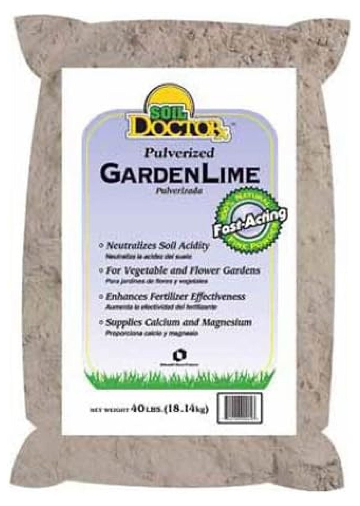 Soil Doctor 50051550 Pulverized Garden Limestone, 40-Pound - Walmart.com