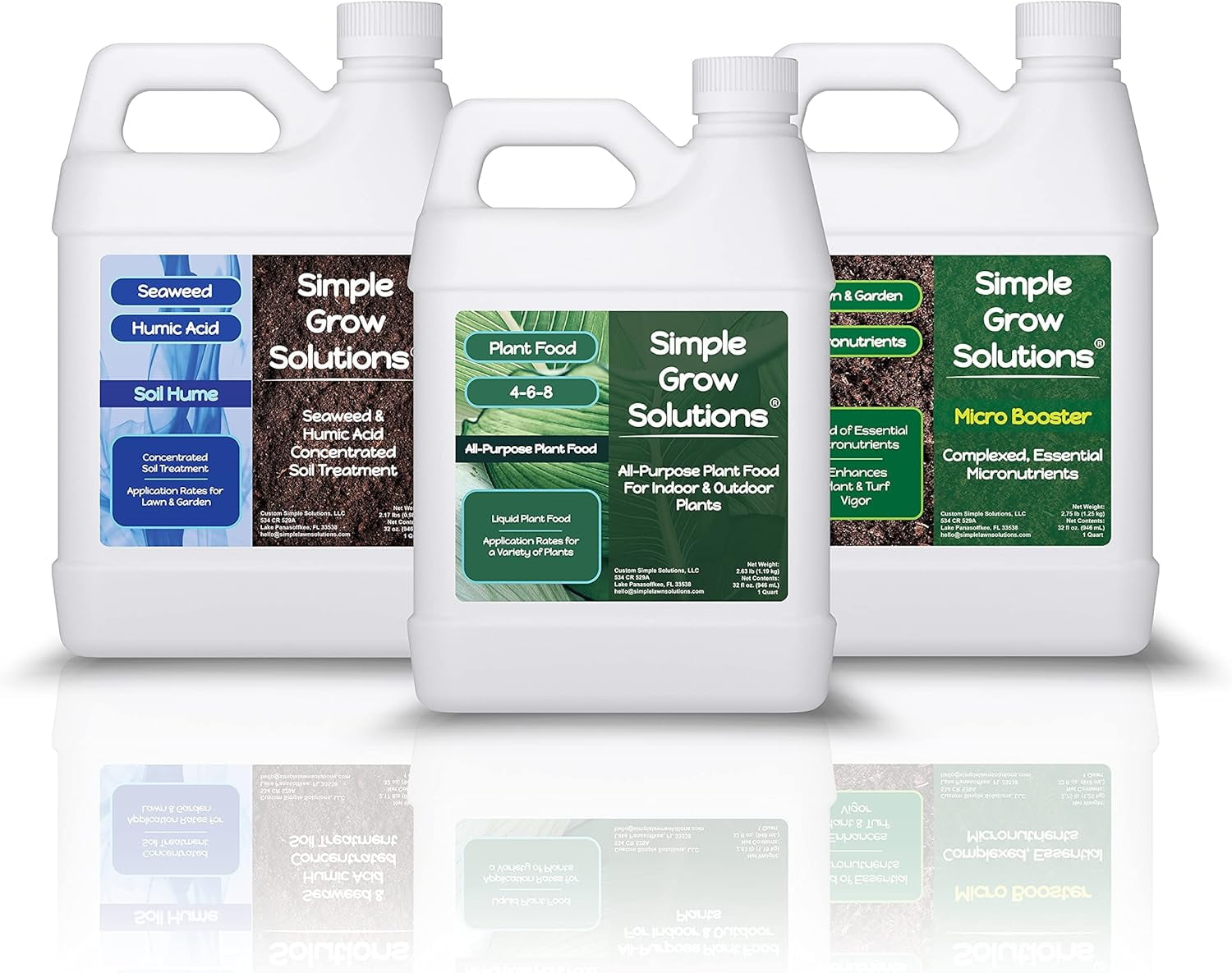 Soil Hume Seaweed Humic Acid 32 Ounce + 4-6-8 All Purpose Plant Food 32 ...