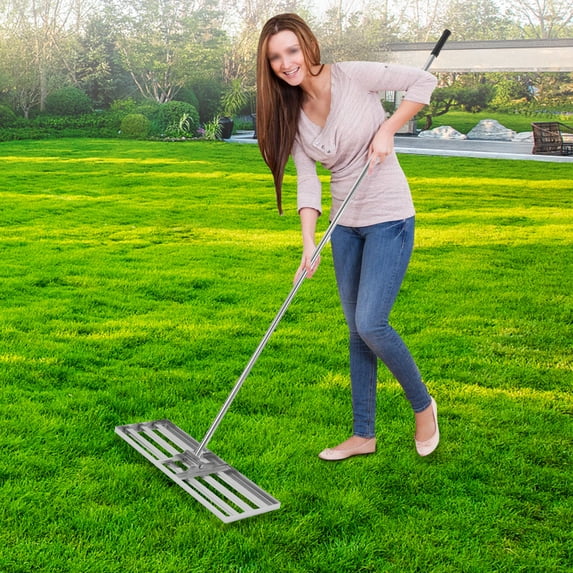 Soil Lawn Rake, Lawn Leveling Rake, Lawn Leveling Tool with Handle ...
