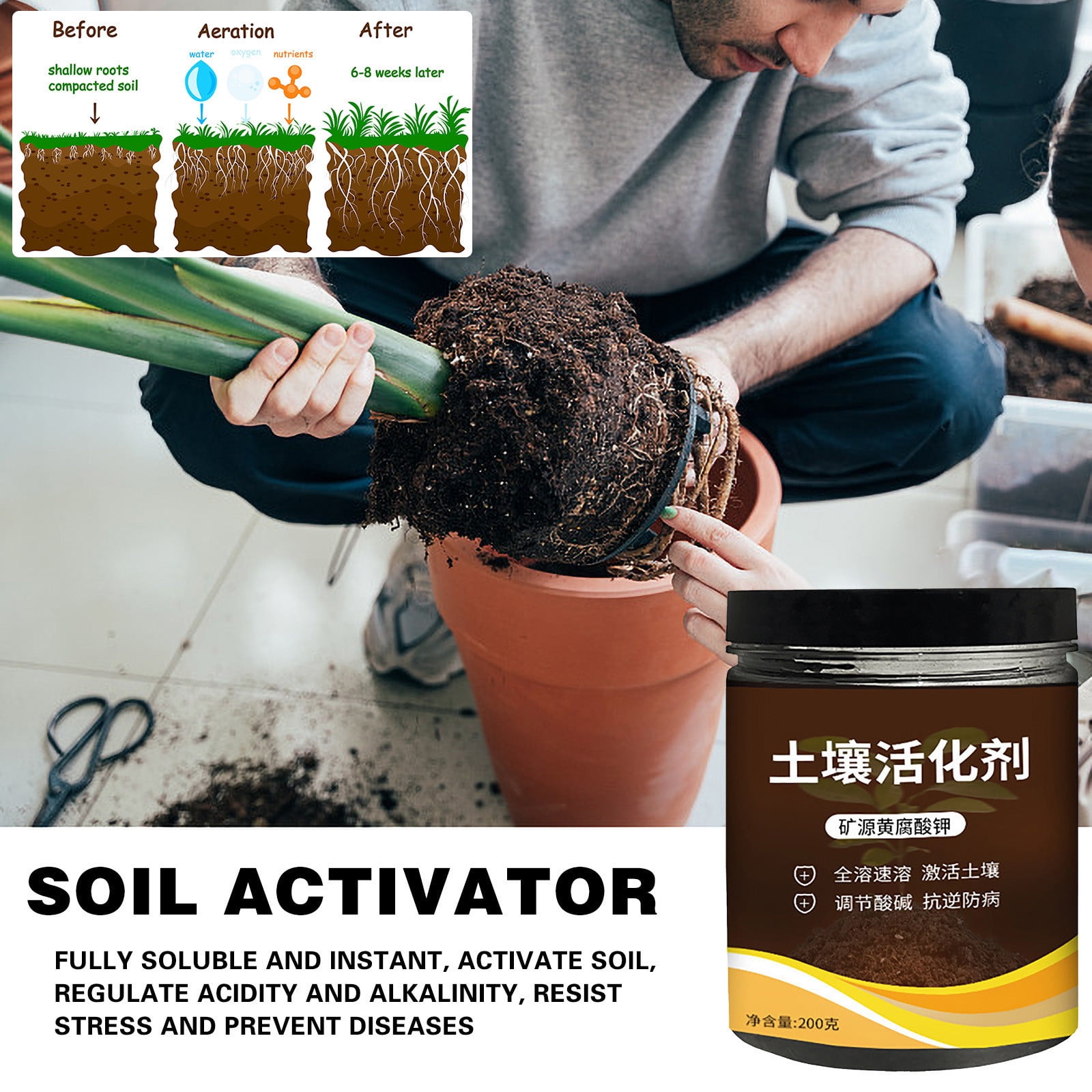 Soil Loosener Conditioner, Organic Ground Conditioner for Lawns ...