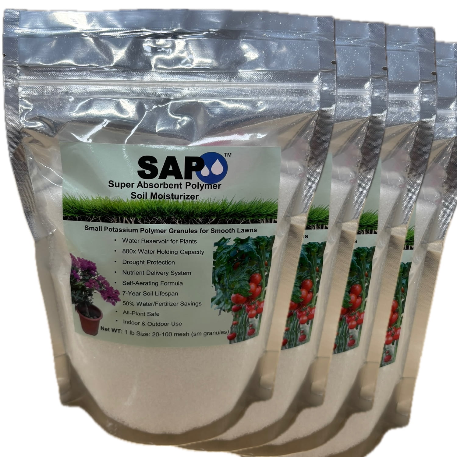 Soil Moist SAP Super Absorbent Polymer – 4 lb for Indoor & Outdoor ...