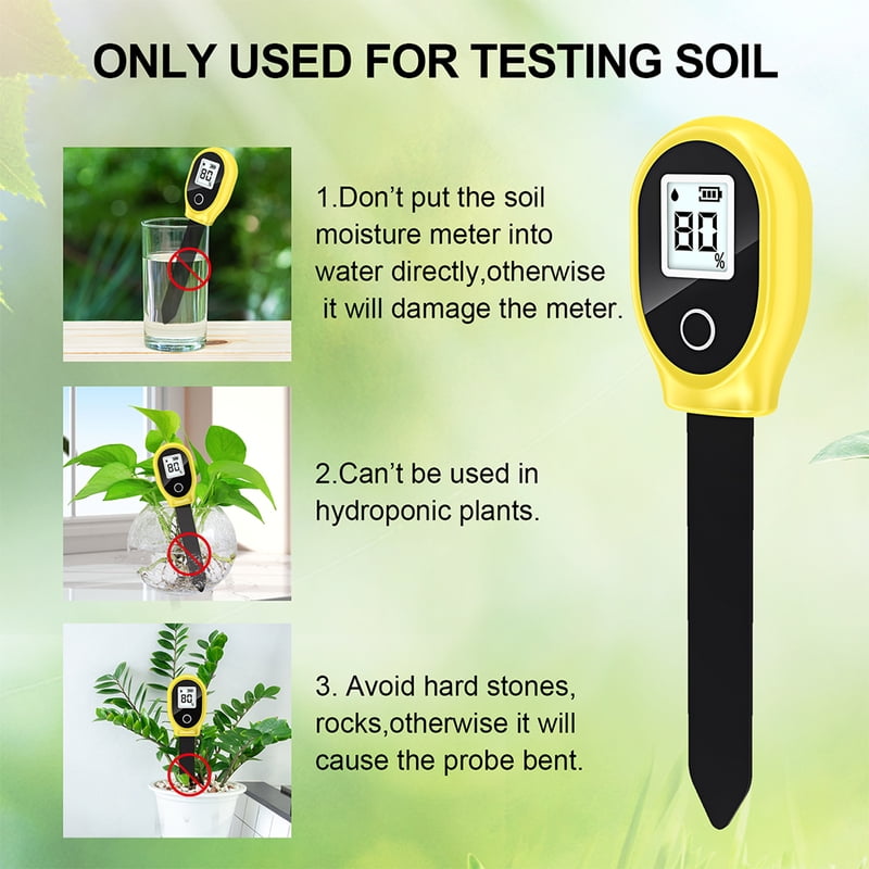 Soil Moisture Detector Tester Digital LCD Soil Water Content Analyzer ...