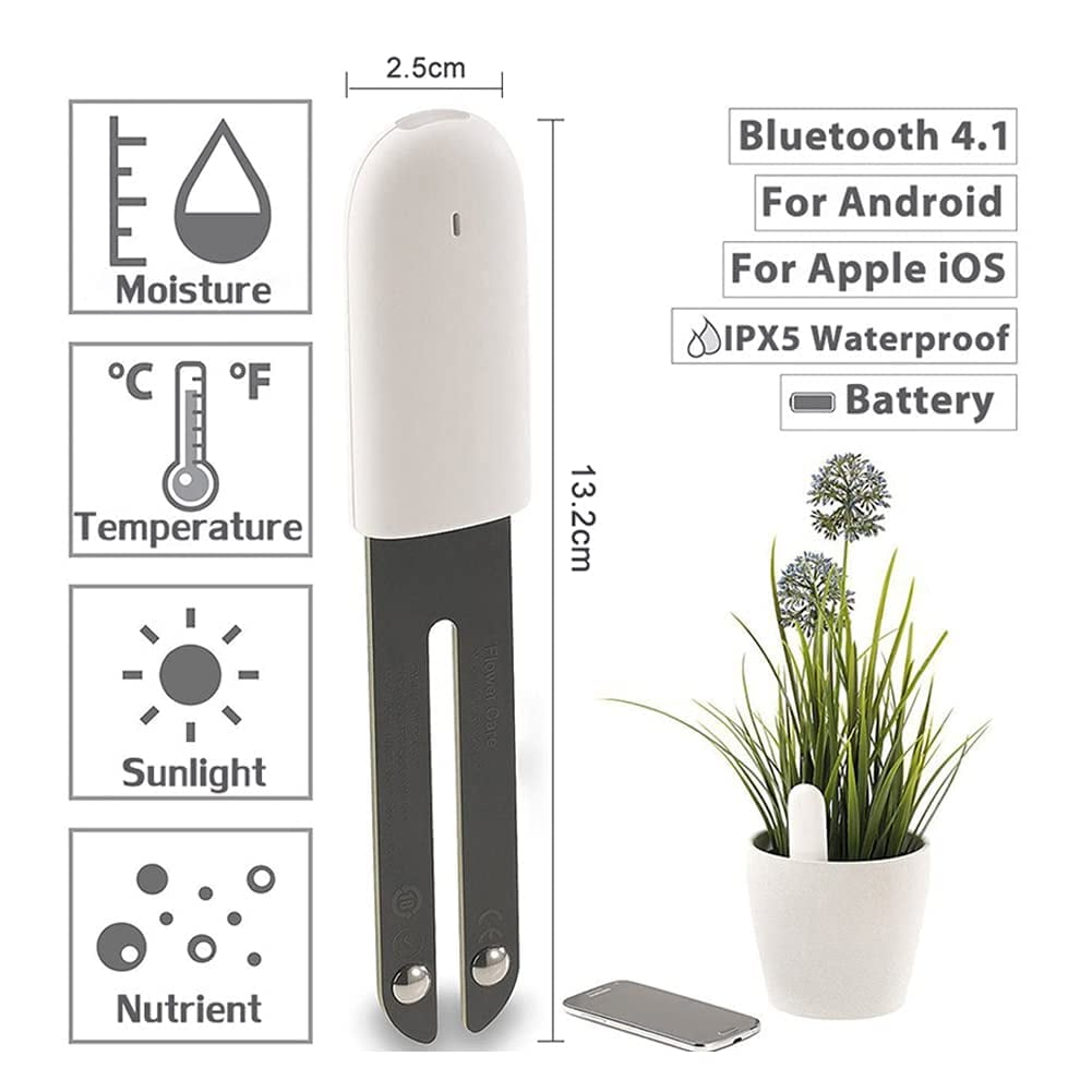 Soil Moisture Meter 4 in 1,Plant Water Monitor,Automatically detect ...