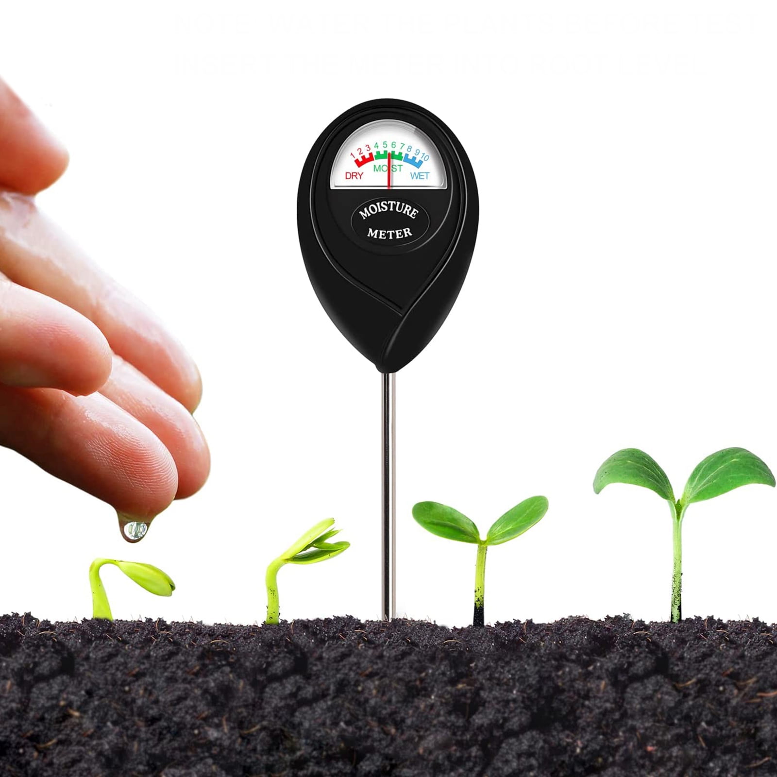 Soil Moisture Meter, Plant Water Monitor, Soil Hygrometer Sensor for ...