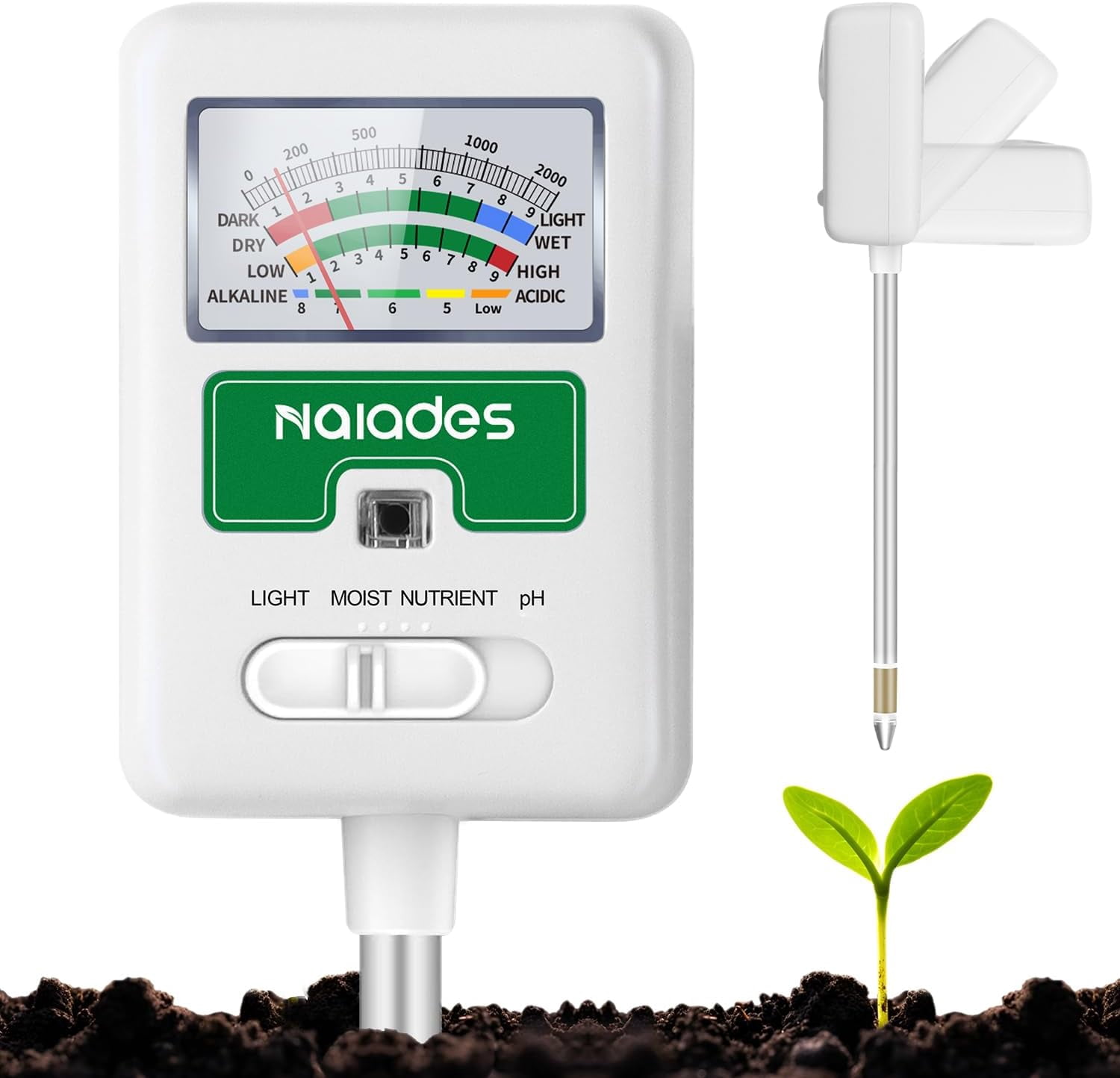 Soil Moisture Meter for Plants, 4-in-1 Moisture Meter for Plants ...