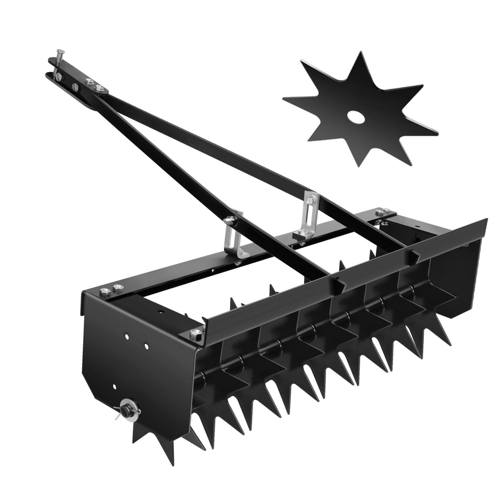 Soil Penetrator, 7 Inch Spike Disk, Tow Behind, Heavy Duty Rolling Lawn ...
