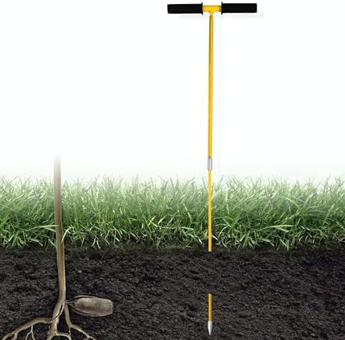 Soil Probe Rod - Ground Probe Rod with t Handle - 48-Inch Overall 3/8 ...