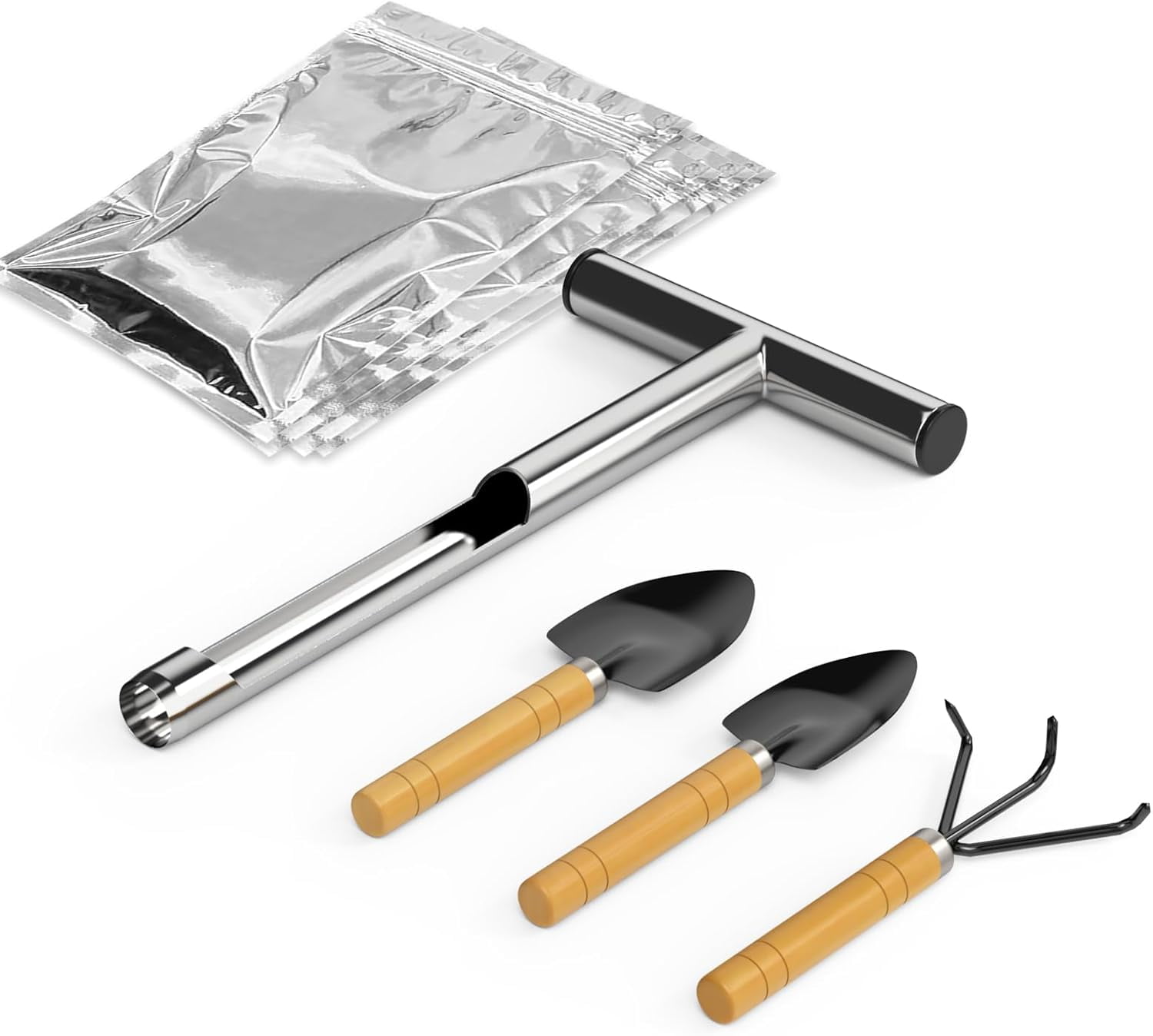 Soil Sample Probe, 12 Inch Stainless Steel T-Style Handle Soil Probe ...