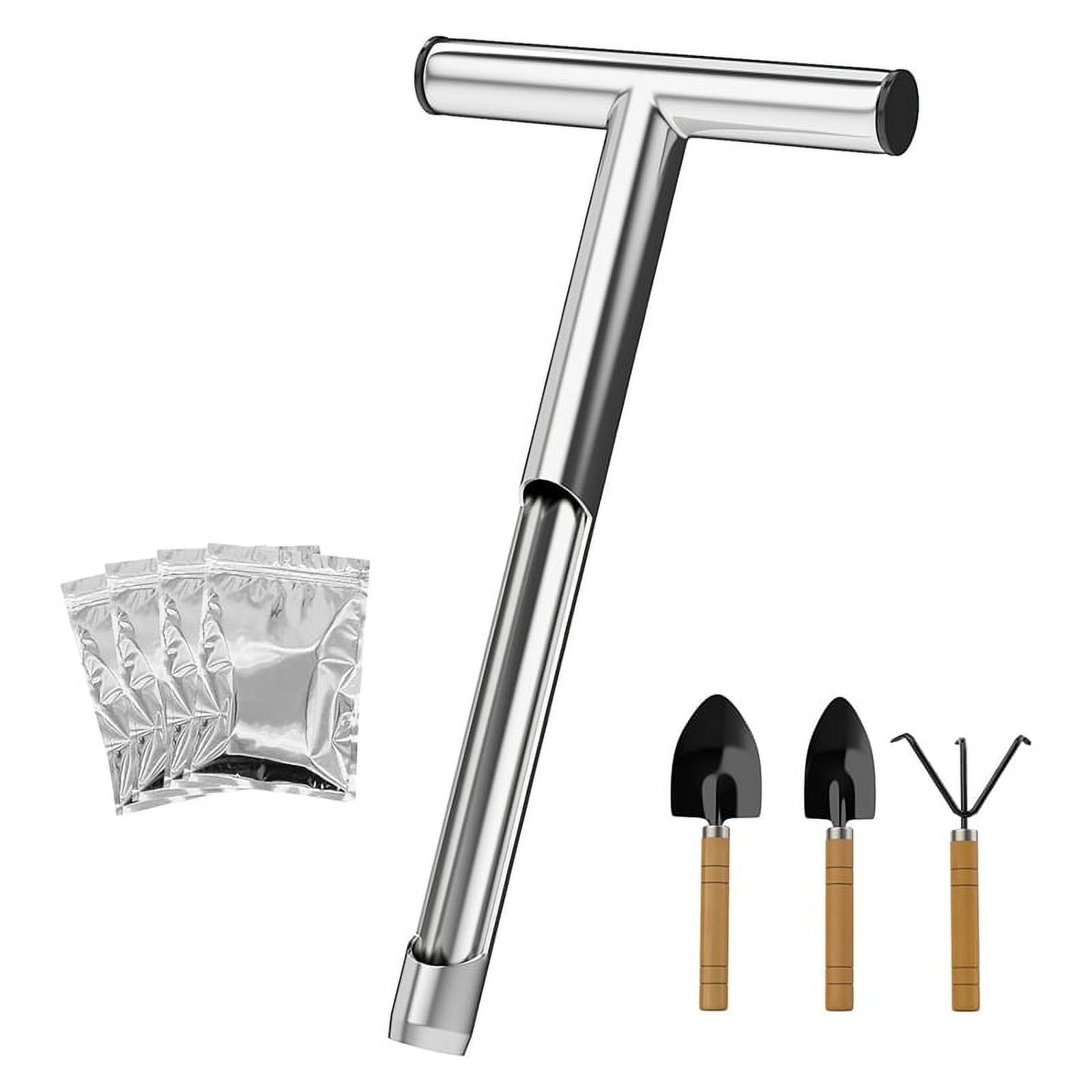 Soil Sample Probe, 12 Inch -Style Handle Soil Probe Rod for Lawn Farm ...