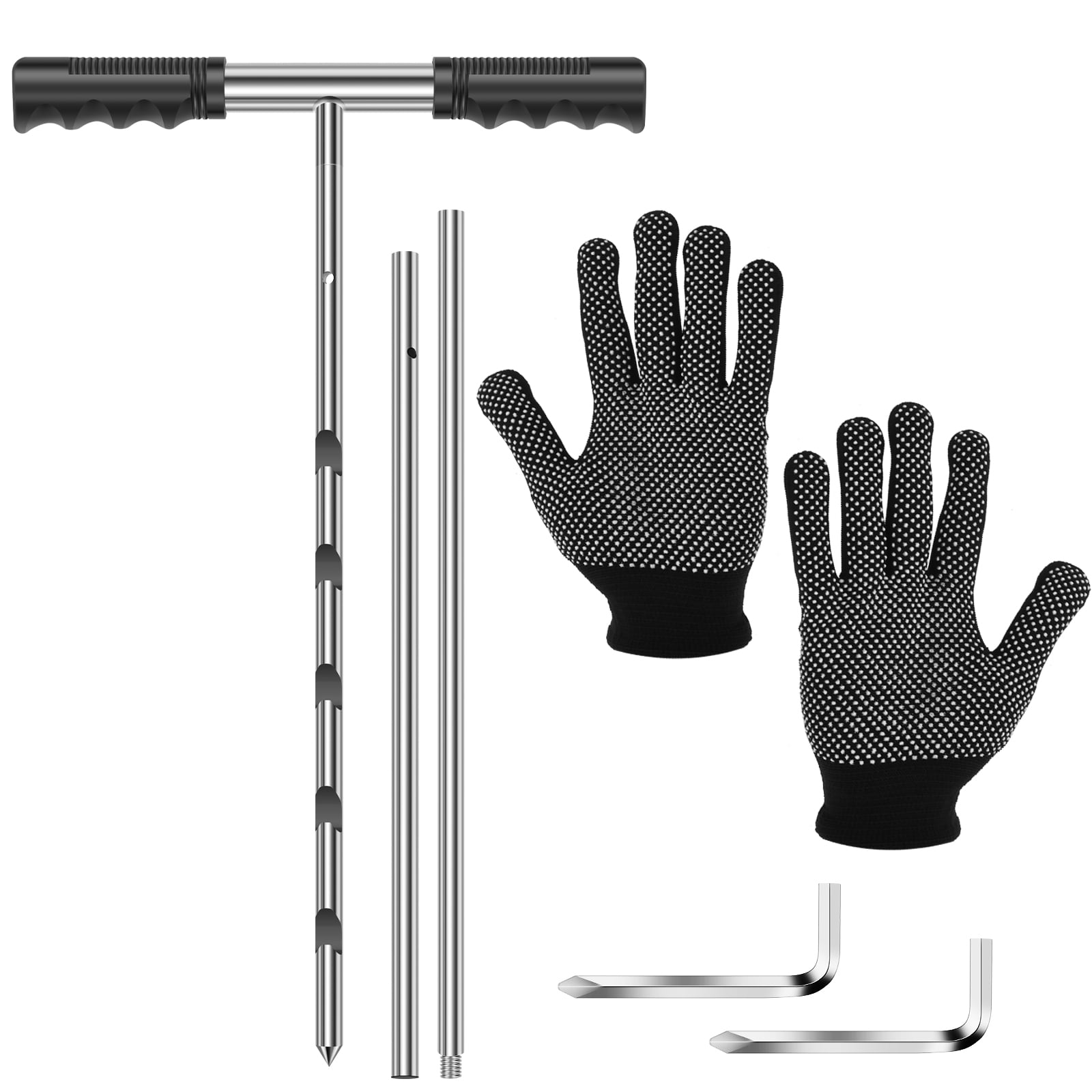 Soil Sample Probe Stainless Steel Ground Probe Rod 10.2 inch Combined ...