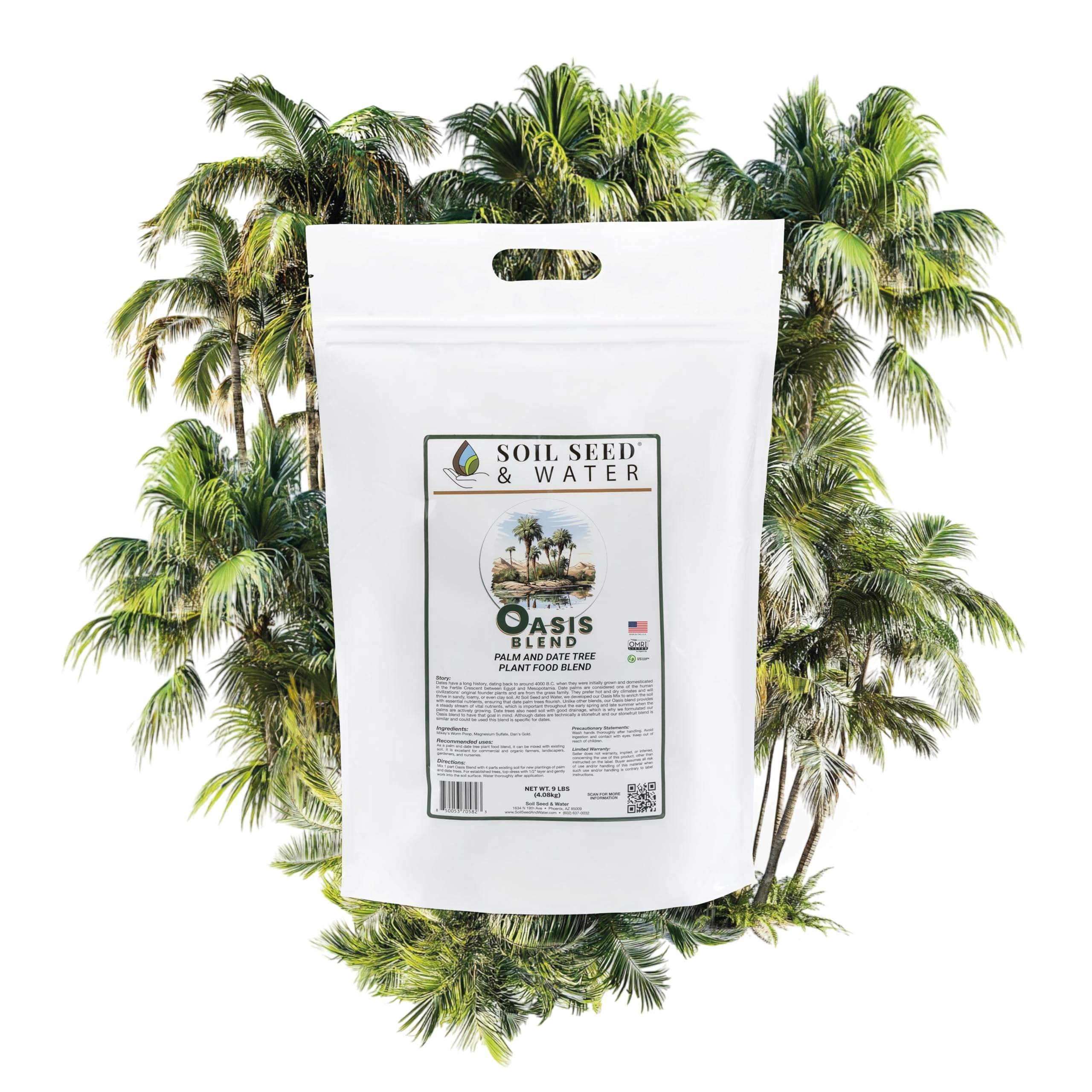Soil Seed & Water Oasis Blend Organic Fertilizer for Palm & Date Trees ...