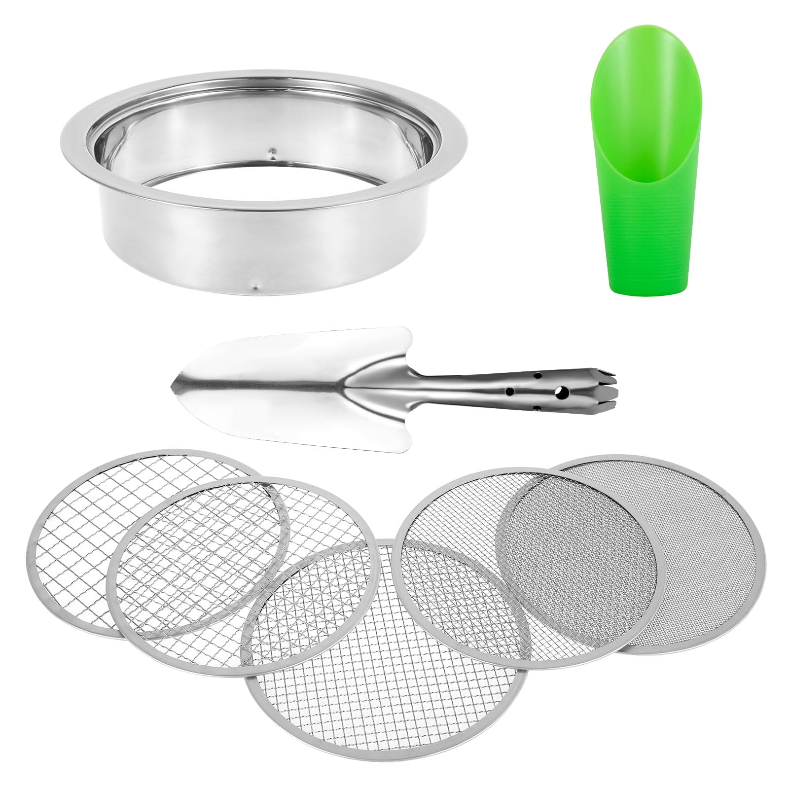 Soil Sieve Set Soil Sifter Stainless Steel Riddle Sieve Set for ...