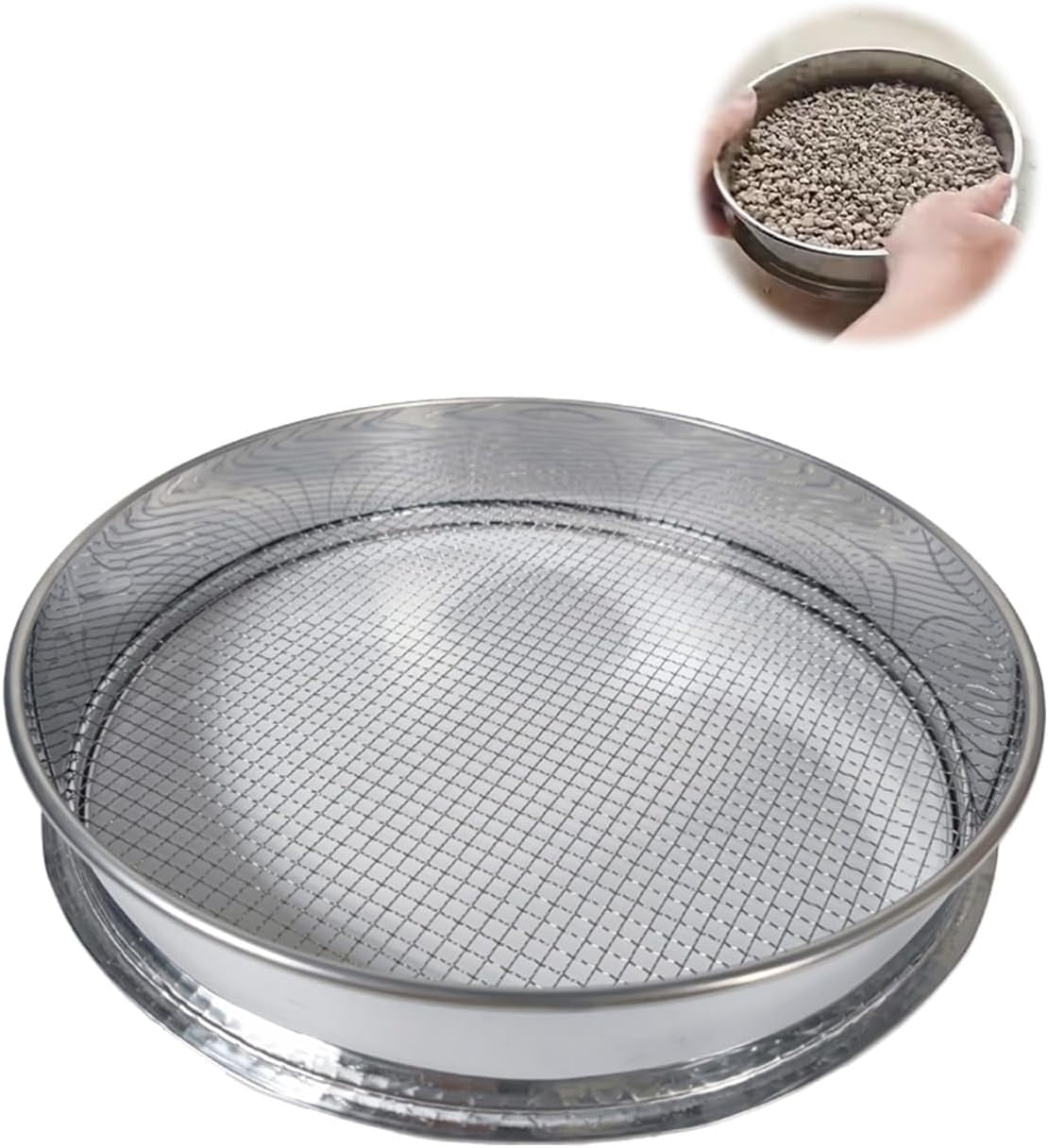 Soil Sifter 12 in (1/4'' Mesh Screen) Stackable Dirt Sifter for Soil ...