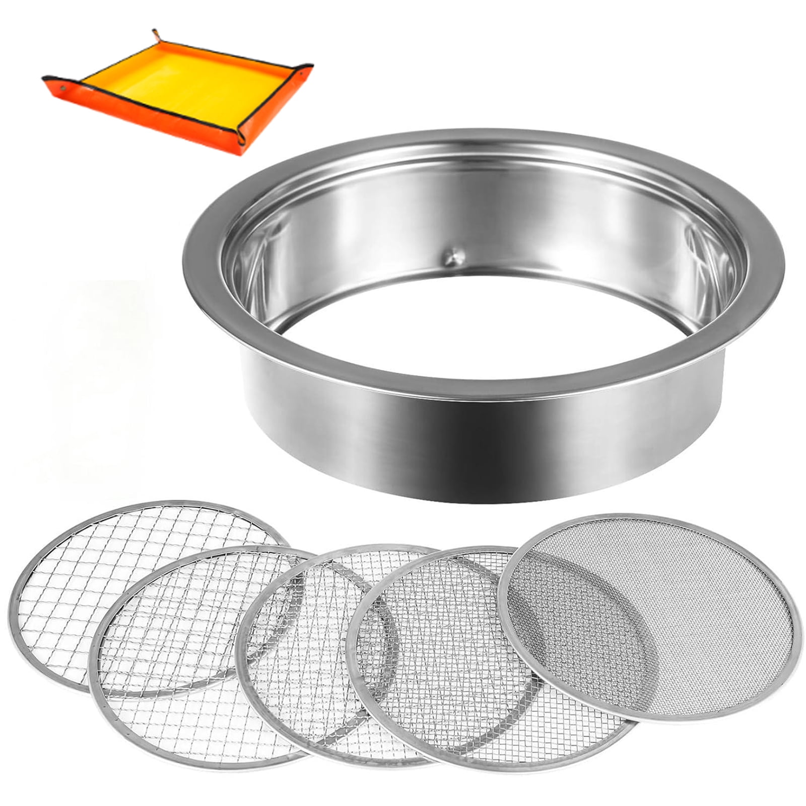 Soil Sifter for Gardening Compost Cifter with 5 Sizes of Sieve Mesh 1,3 ...