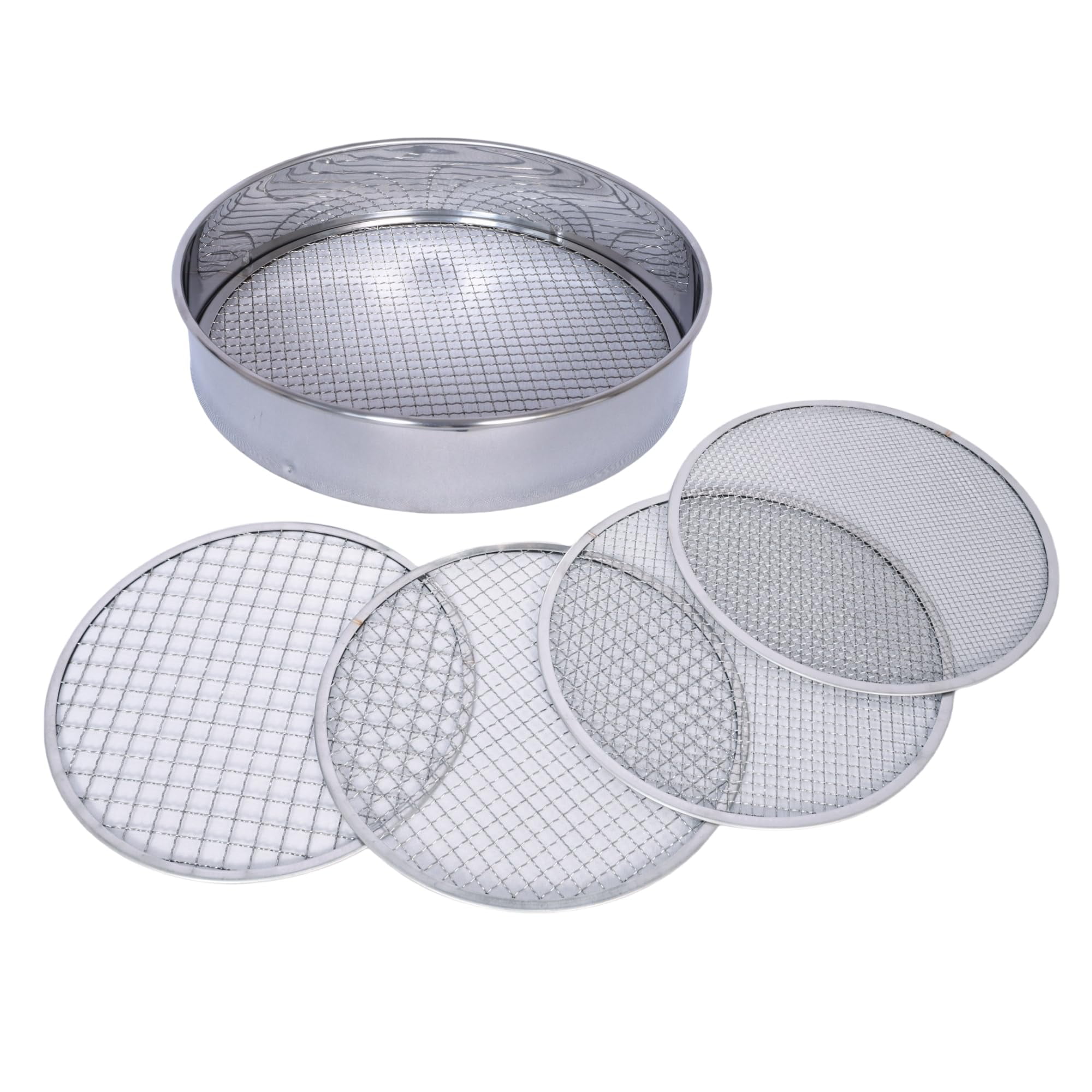 Soil Sifter Stainless Steel Garden Tool Set with 4 Sieve Mesh for ...
