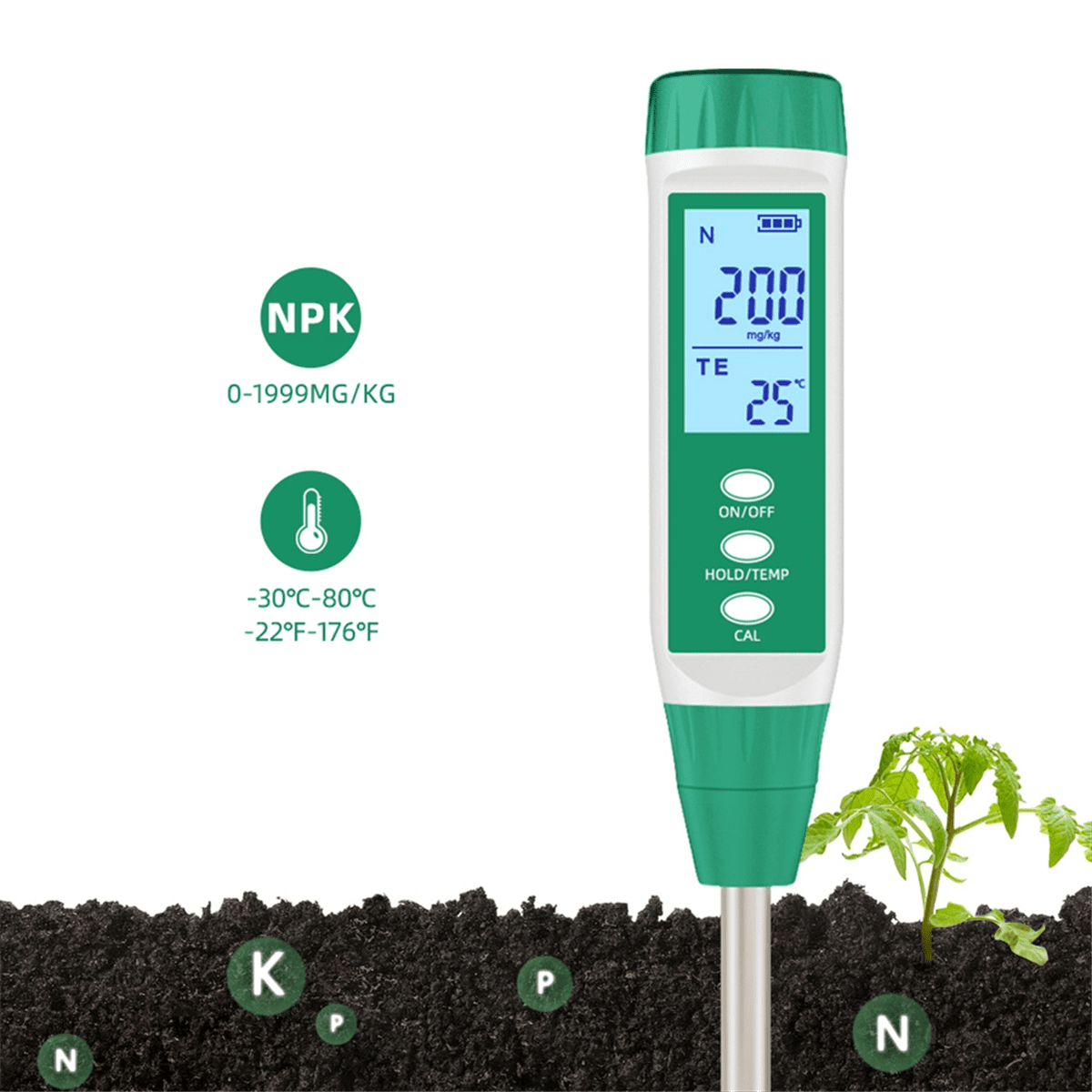 Soil Tester, Nitrogen Fertiliser Tester Analyser for Use in Potting and ...