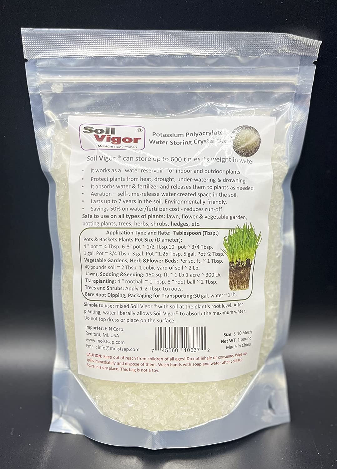 Soil Vigor Potassium Polyacrylate Soil Amendment Lasts Up To 7 Years in ...