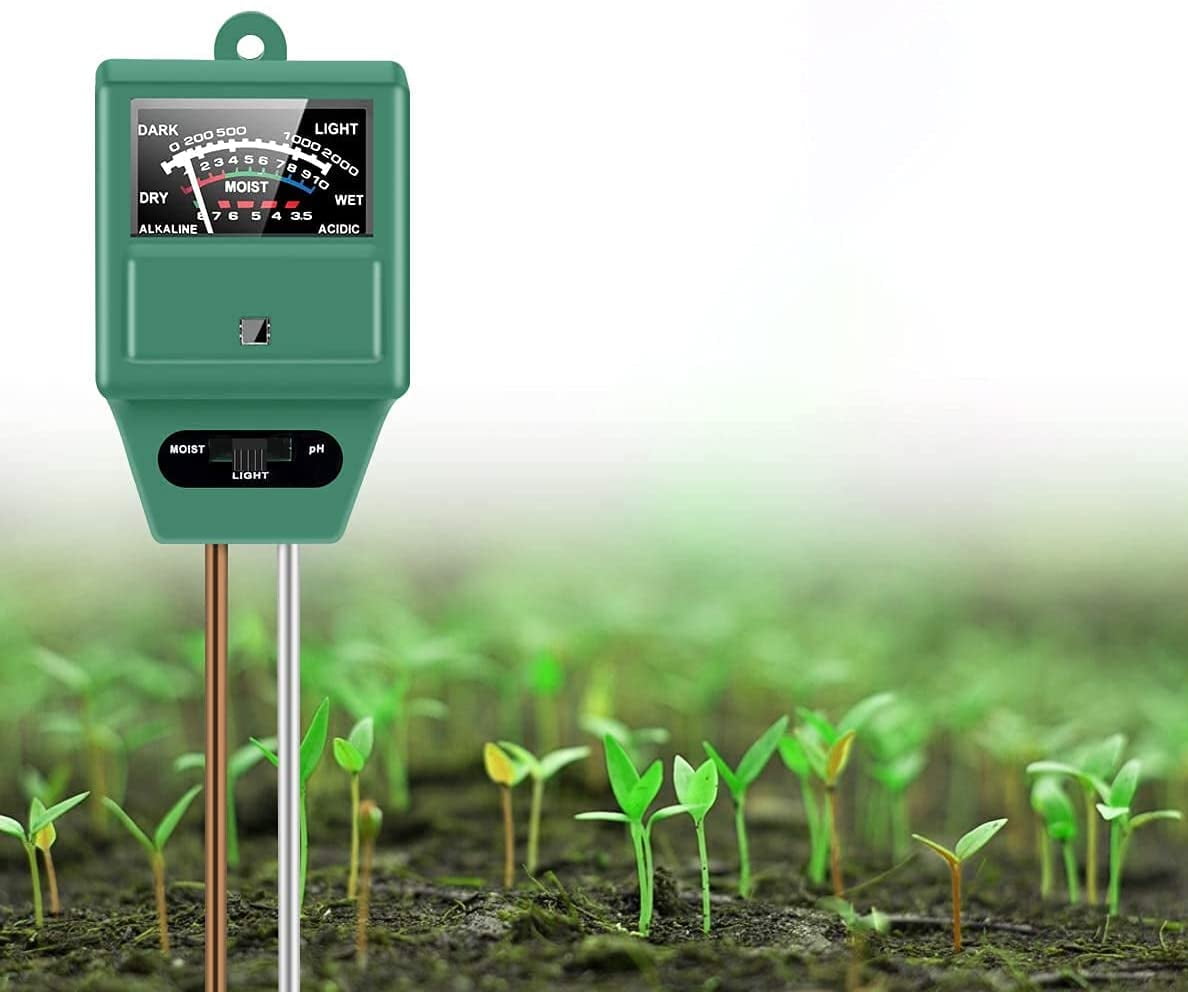 Soil pH Meter 3 in 1 Soil Moisture pH Light Tester Gardening Tool for ...