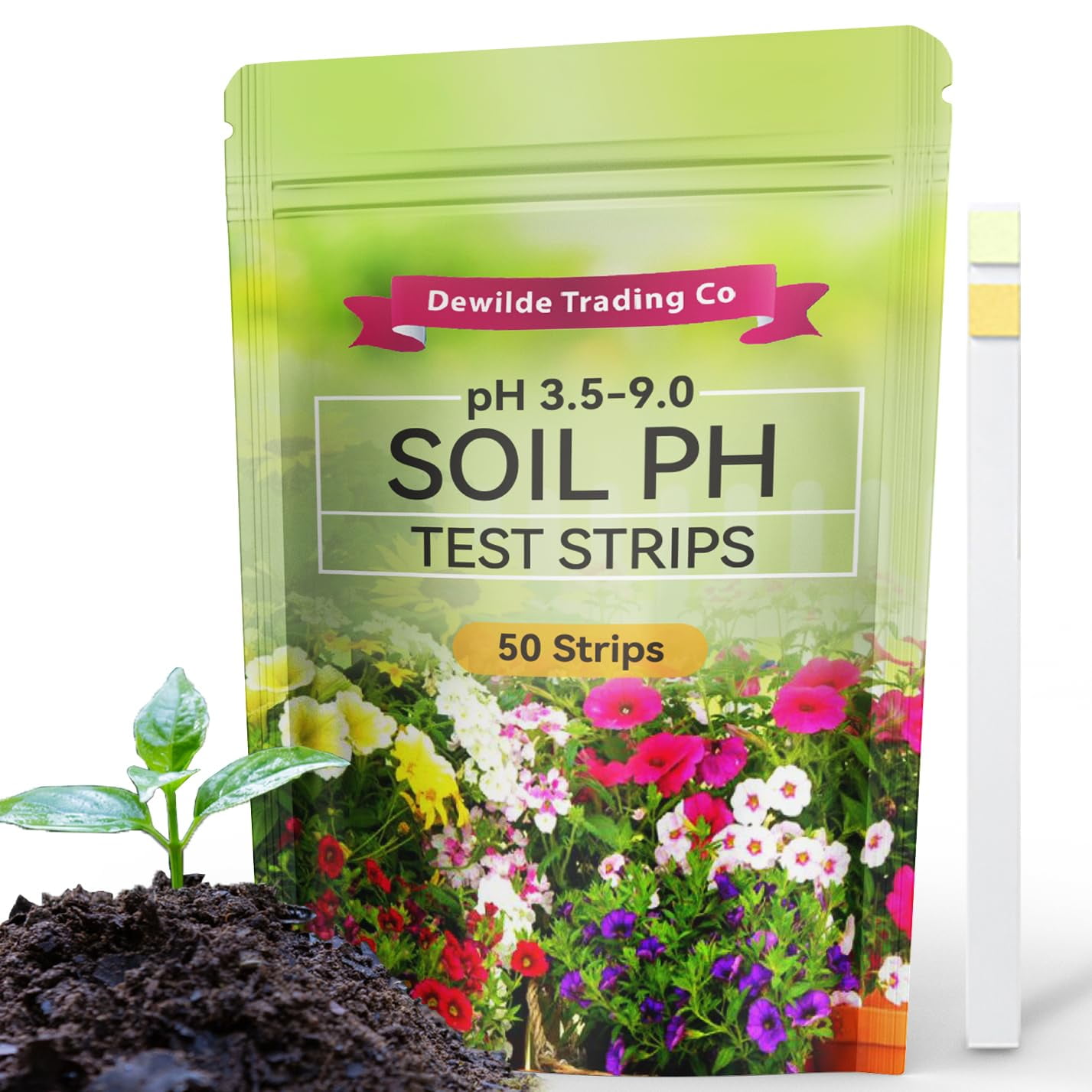 Soil pH Paper Test Kit - 50 Tester Strips (3.5-9 Range) - Use for ...