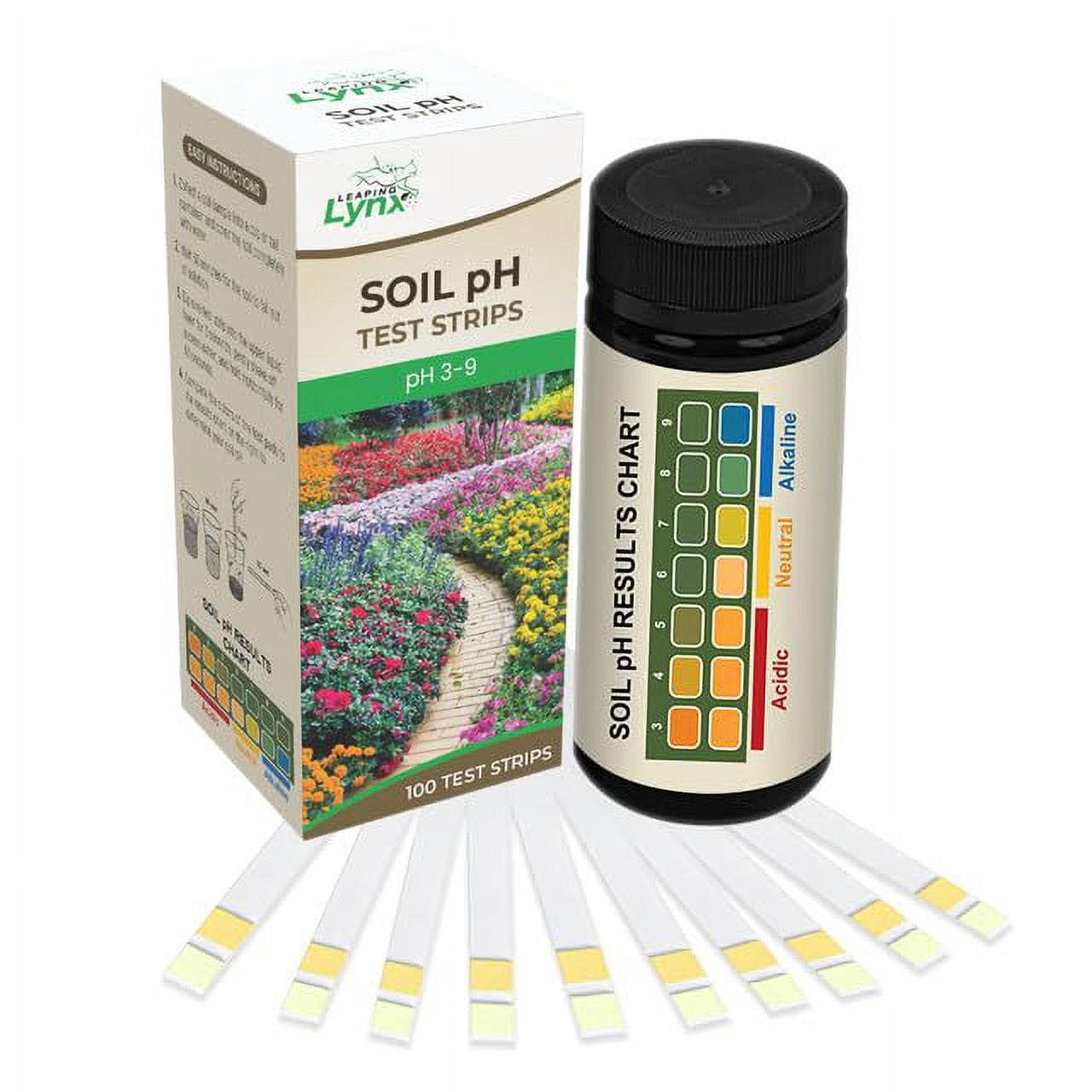 Soil pH Test Kit (3-9 Range) 100 Soil pH Tester Strips, Test Soil of ...