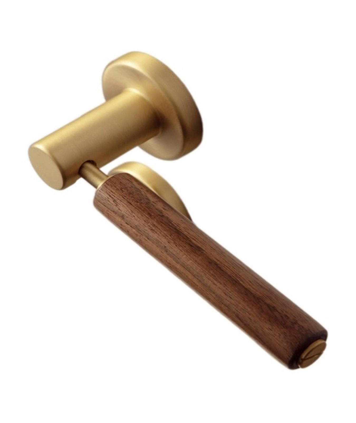 Soild Brass Mute Door Lock Lever Set, Interior Black Walnut Door Lock ...