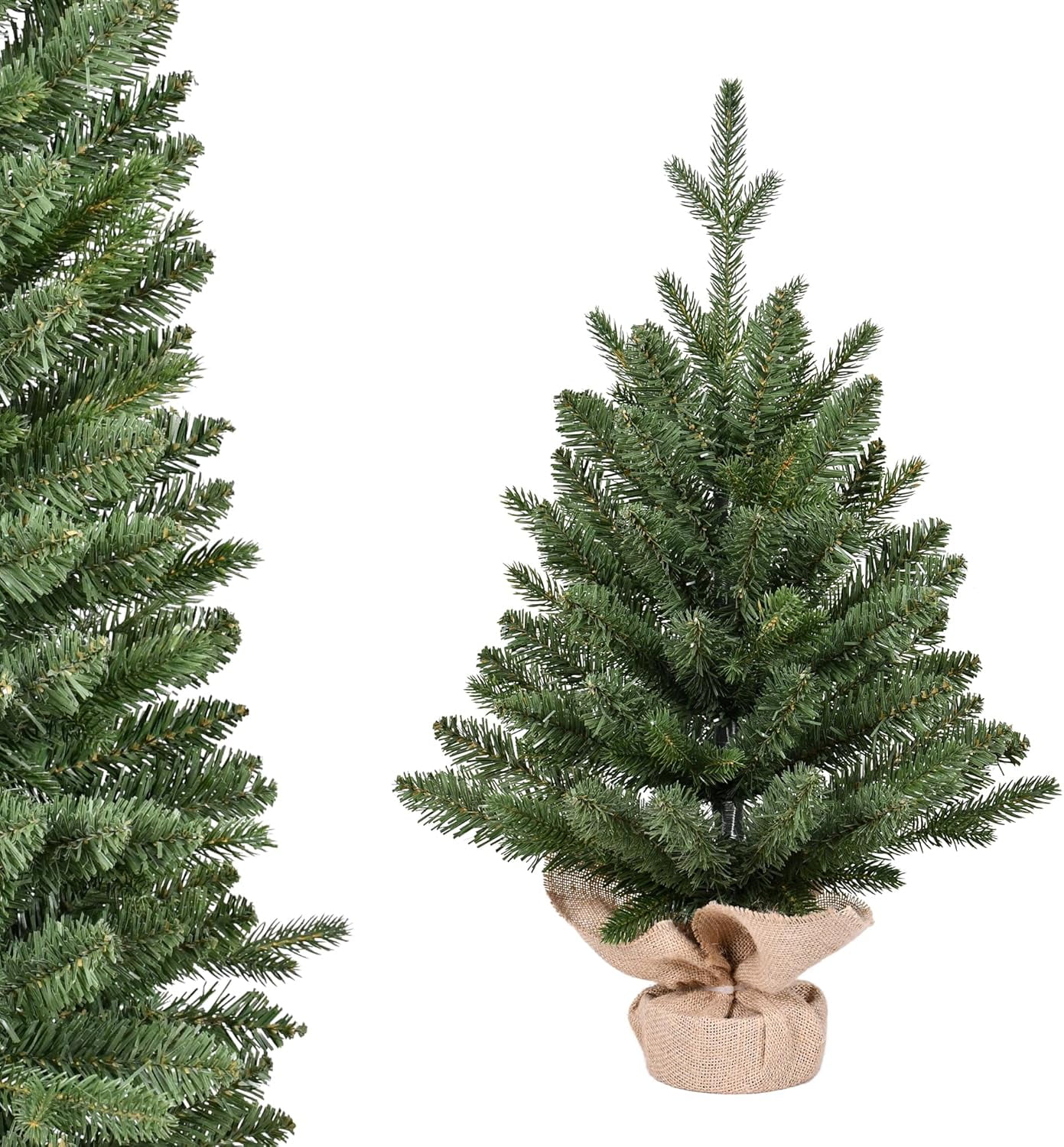 Soilhill 2ft Tabletop Christmas Tree with 116 PVC/PE Tips - Lifelike ...