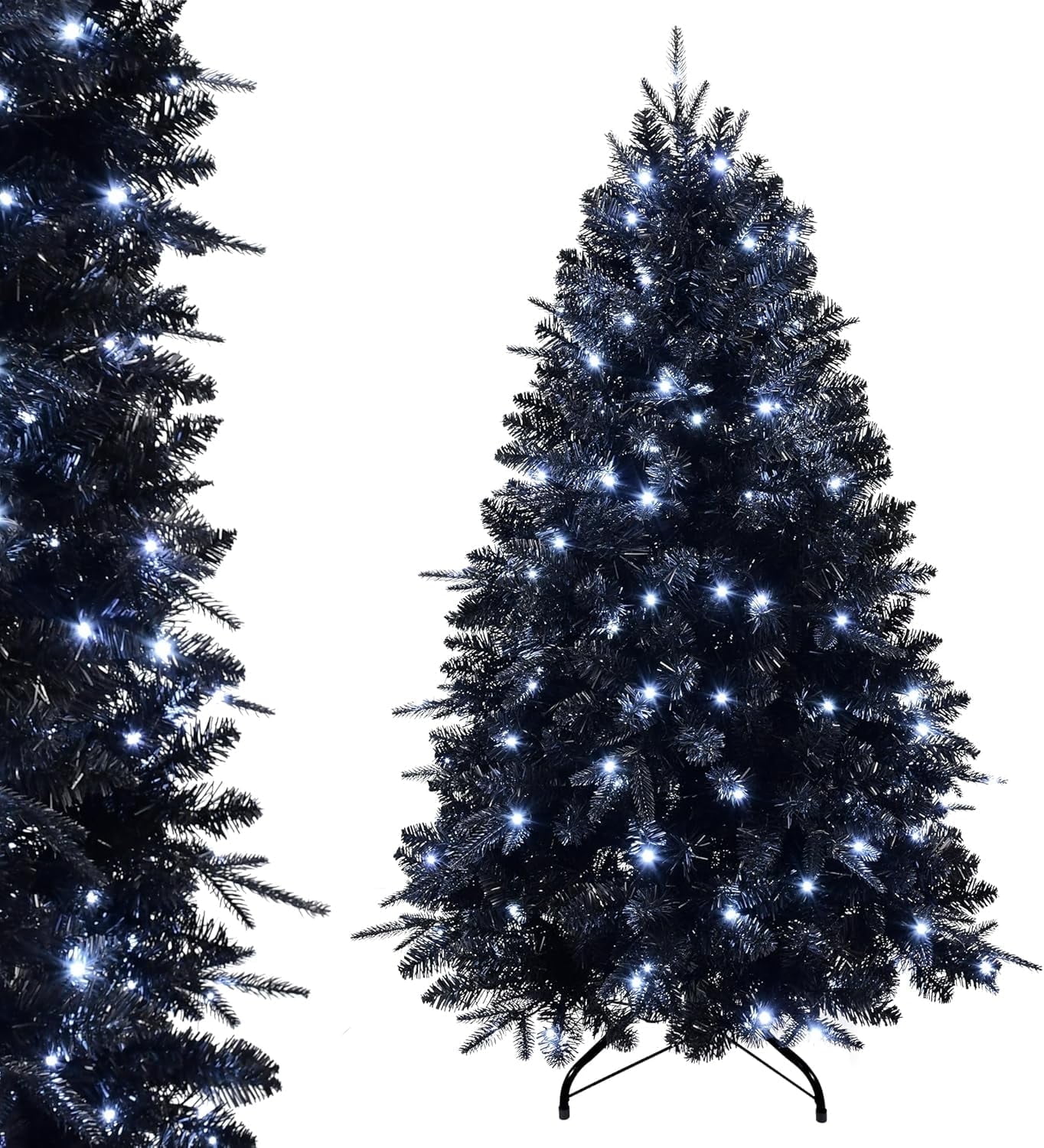 Soilhill 4 ft Pre-Lit Halloween & Christmas Tree with 150 LED , 666 PE & PVC Tips - Holiday ...