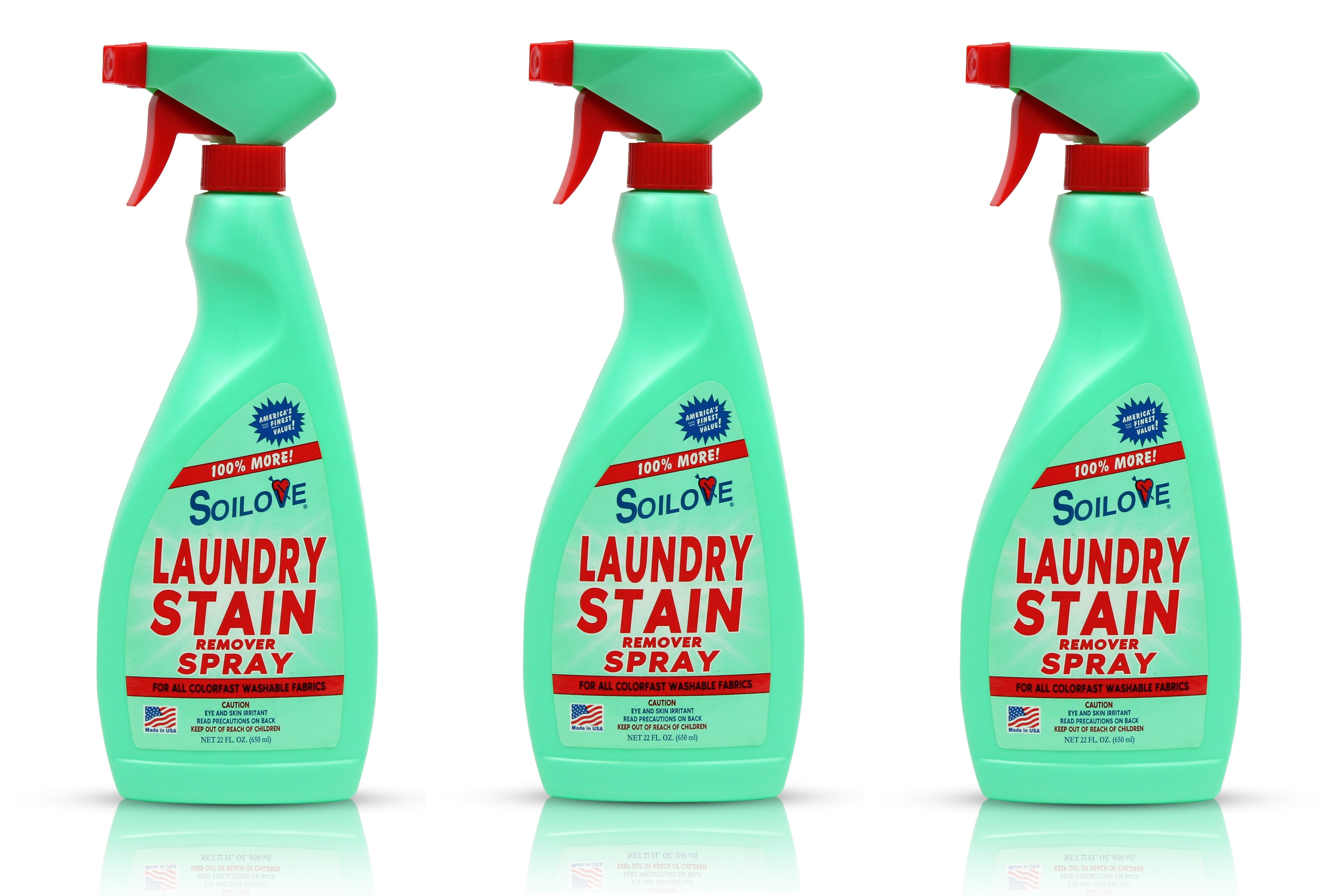 Soilove Laundry Stain Remover Spray – 3 pack of 22oz bottles – Powerful ...
