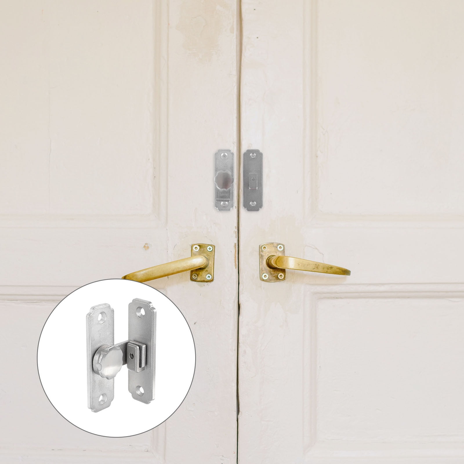 Soimiss 1 Pc Stainless Steel Lock for Barn Door with 90 Degree Angle ...