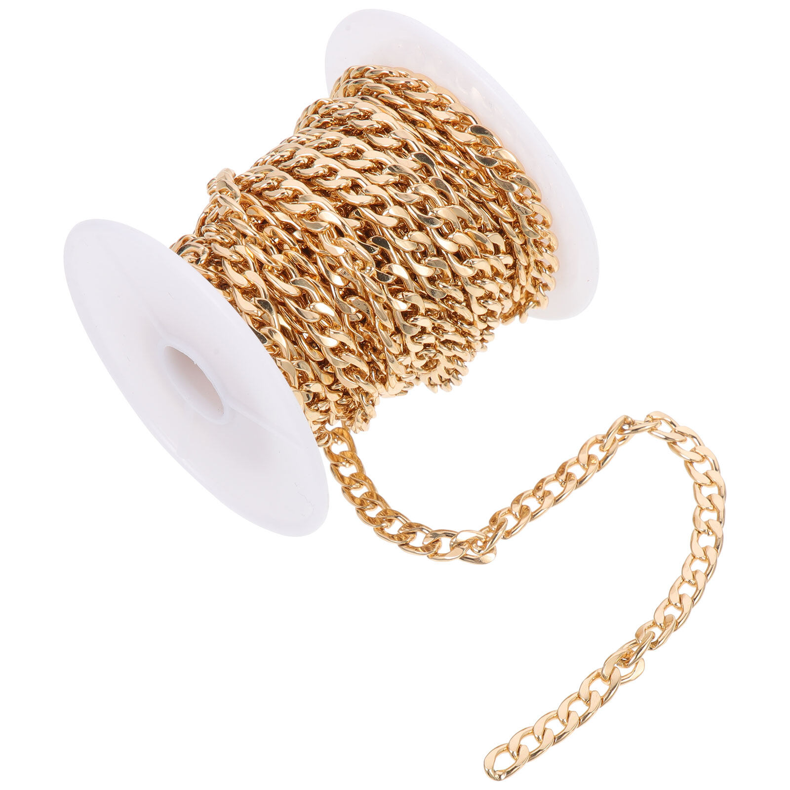 Soimiss 1 Roll Of DIY Chains Golden 304 Stainless Steel Fastening Craft ...