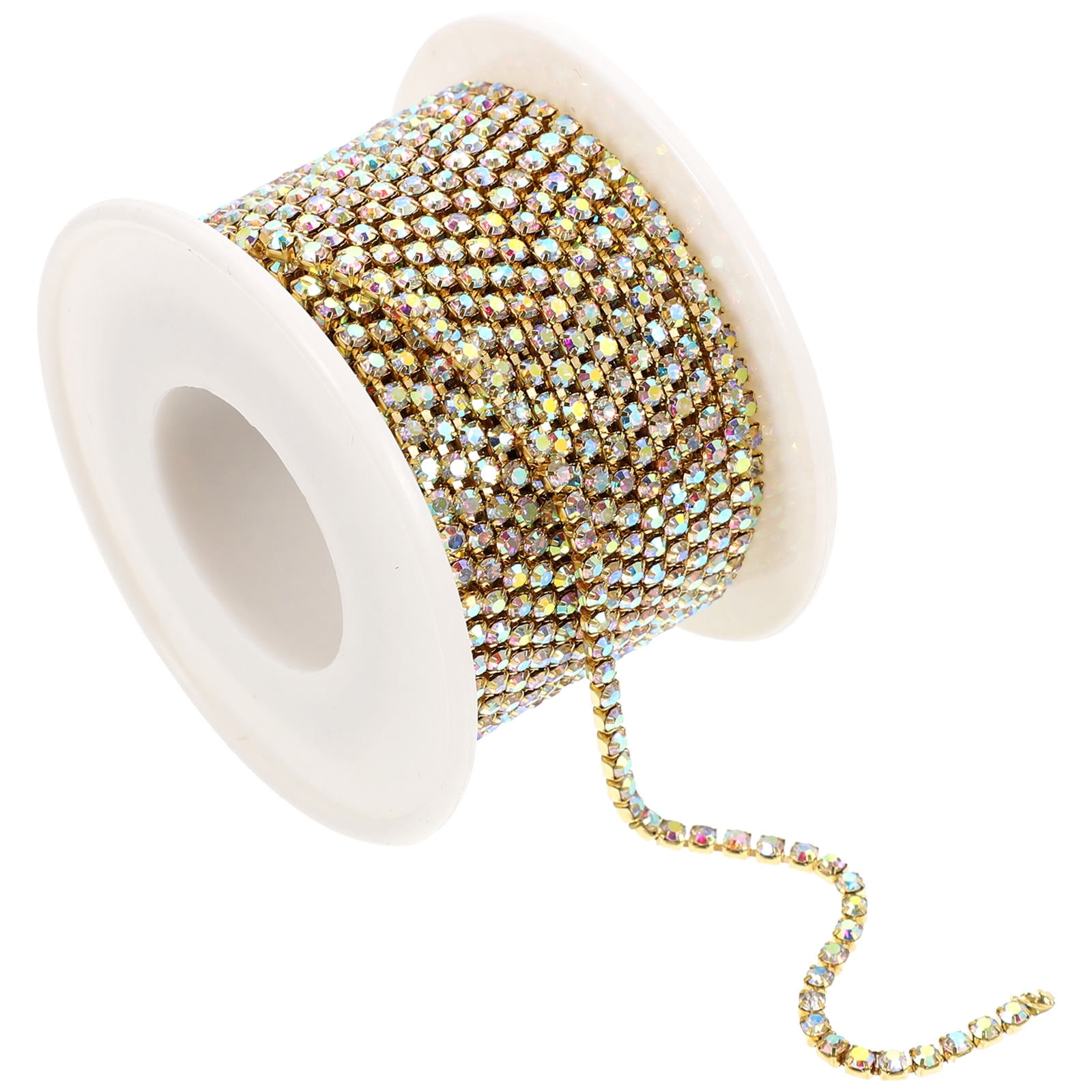 Soimiss 1 Roll of Glitter Rhinestone Chain DIY Material Multi for ...