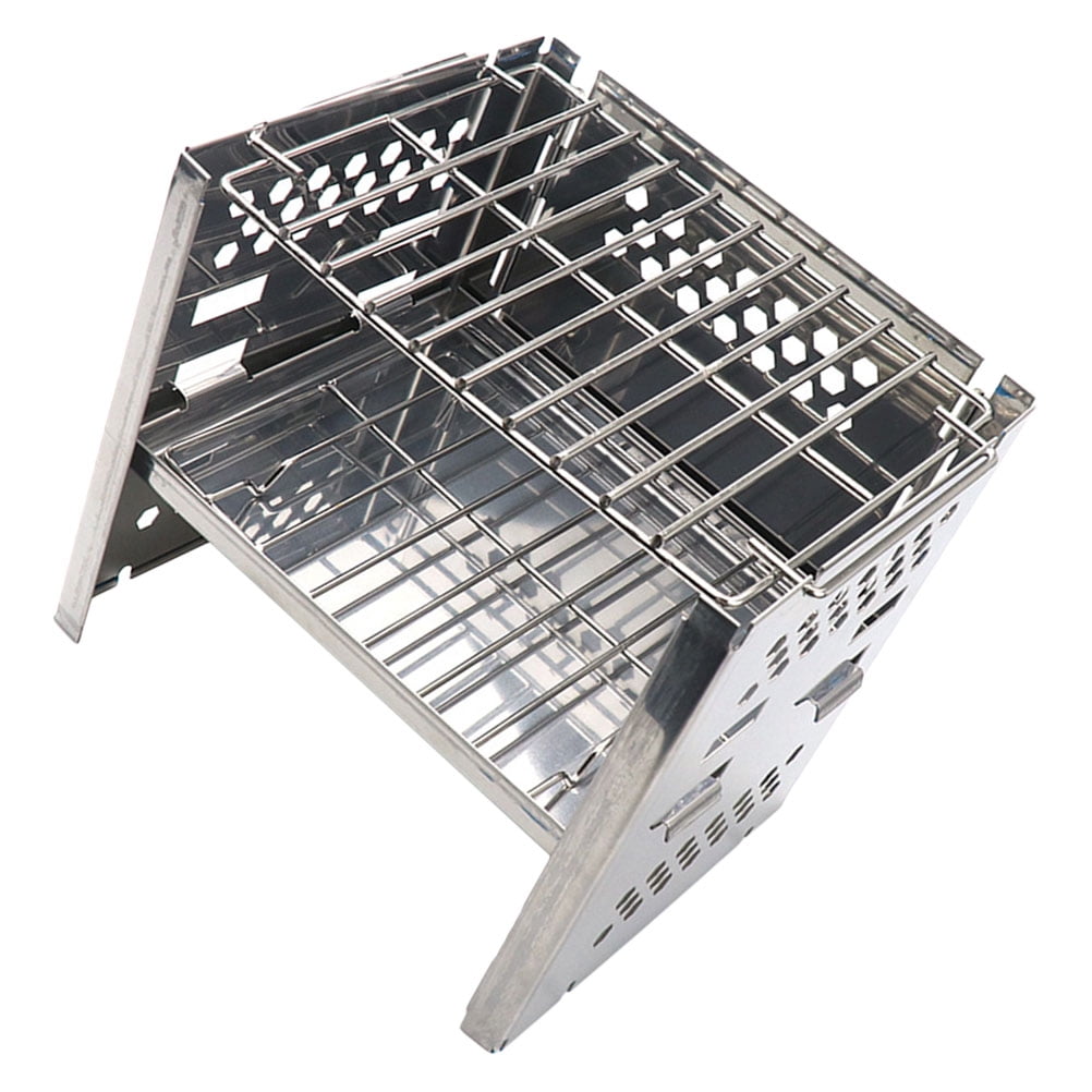 Soimiss 1Set Space Saving Stainless Steel Barbecue Grill Foldable ...