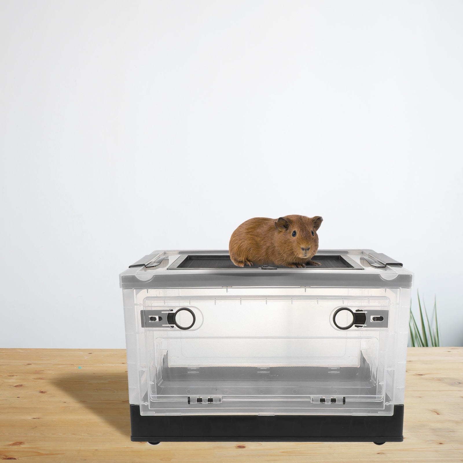 Soimiss 1Set Plastic Hamster House Black Pet Breeding Box with ...