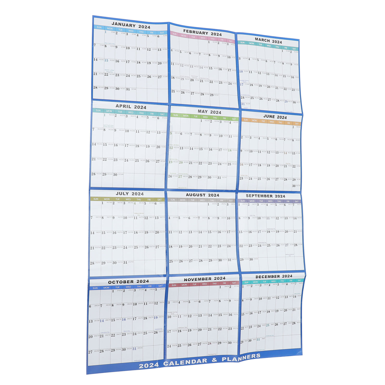 Soimiss 1Set Wall Calendar 2024 Hanging Monthly Dry Erase Planner for ...