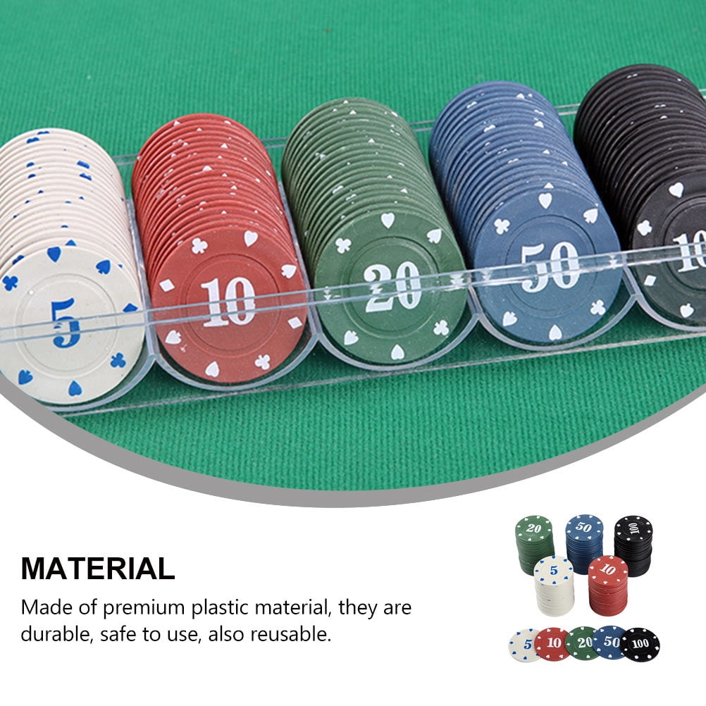 Soimiss 100 Pcs Game Coins Plastic Currency Toys Mahjong Game Chips ...