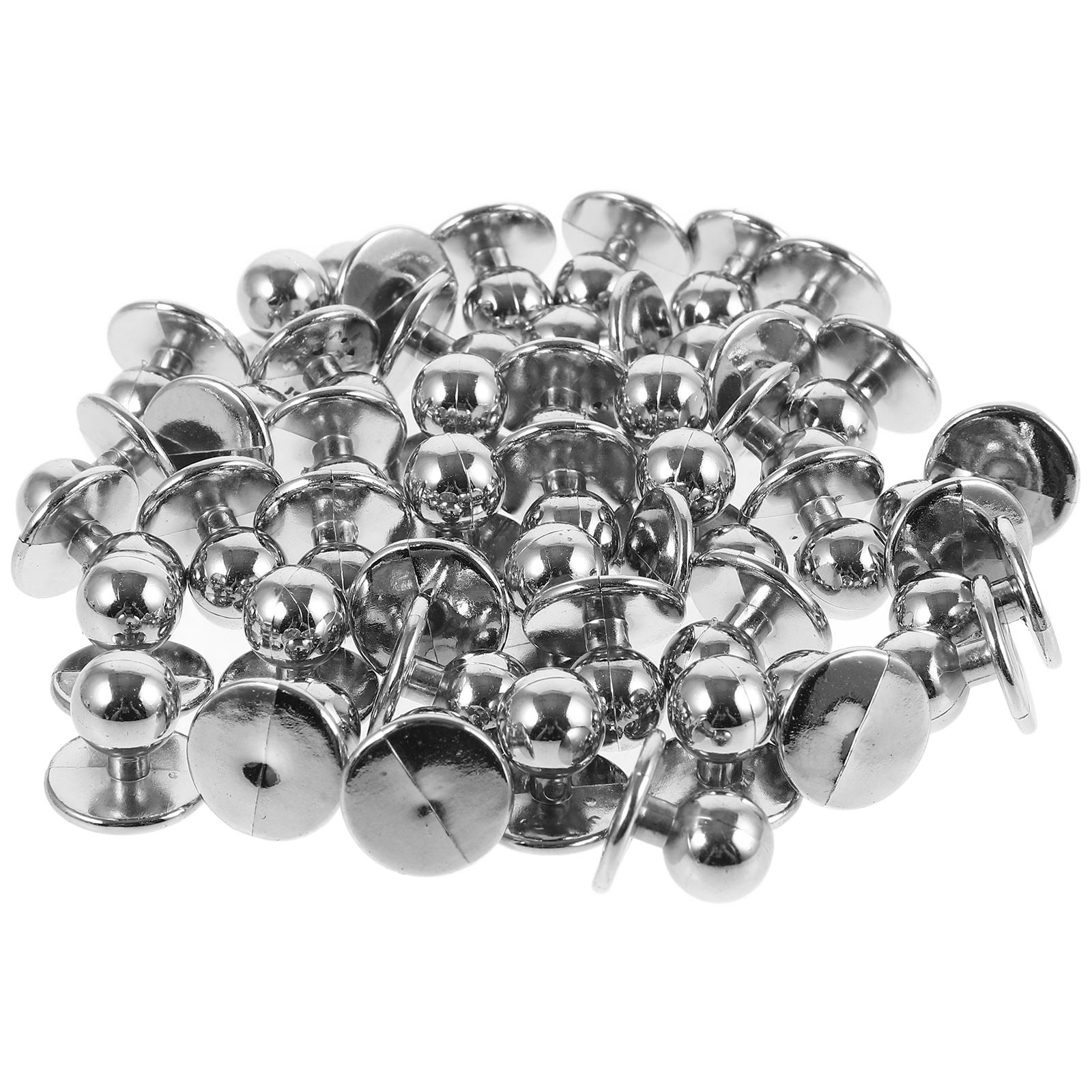 Soimiss 100Pcs Silver Sew-On Button Rivet for Chefs and Tailors DIY ...